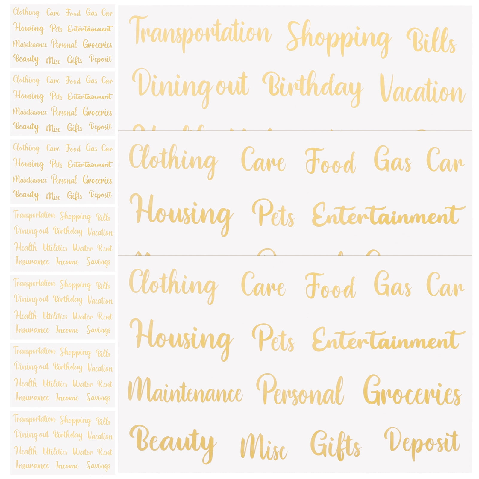 10 Sheets of Daily Use Cash Envelope Labels Multi function Label ...