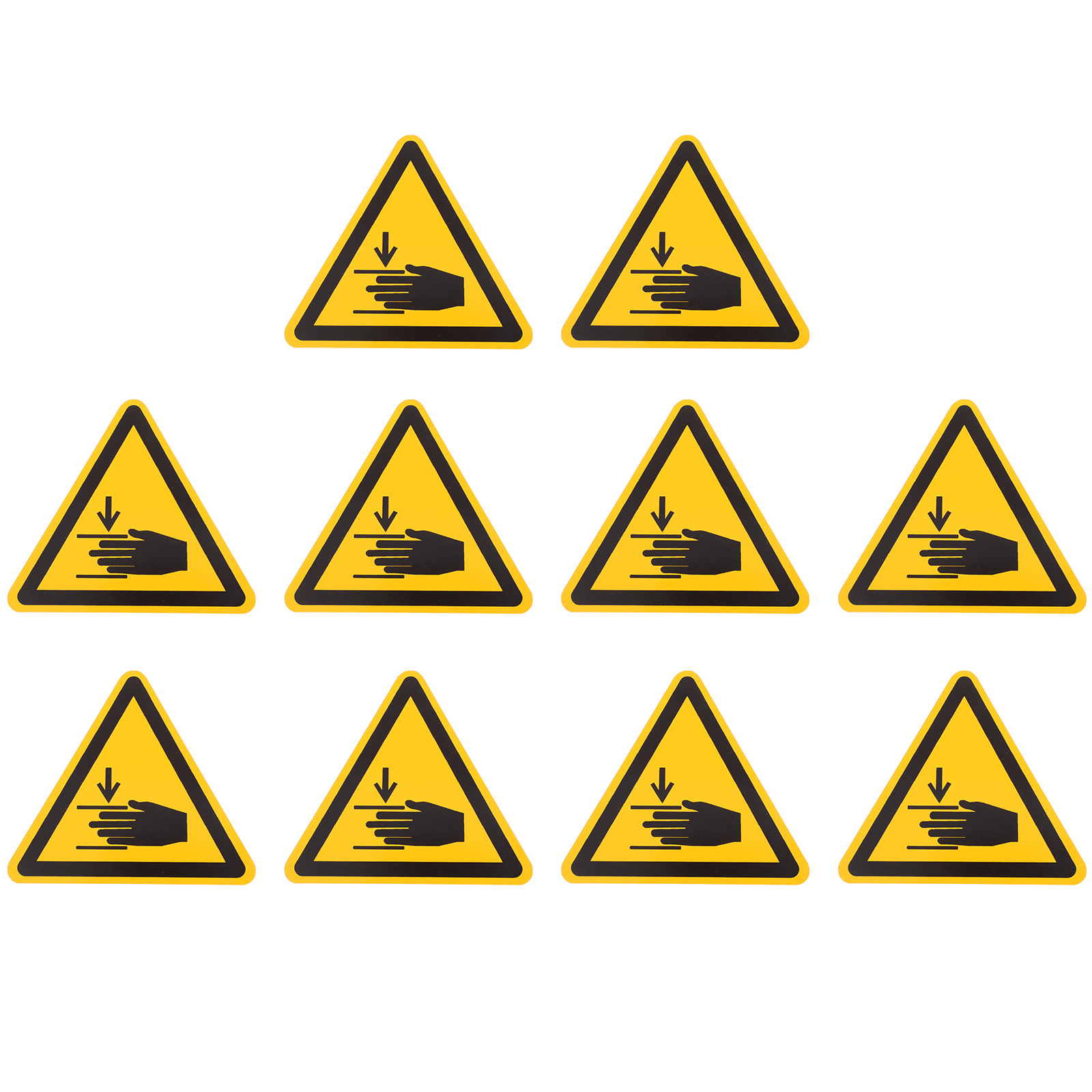 10 Sheets Cautious Hands Decals Security Warning Sign Sticker - Walmart.com