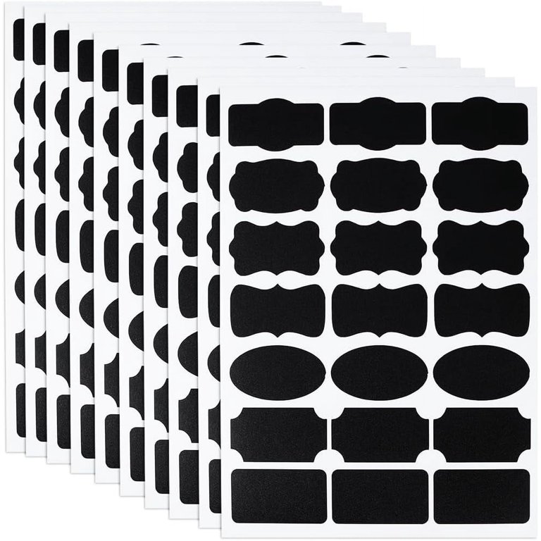 Chalkboard Jar Labels Blank Label Stickers 10 Sheets Chalkboard Labels