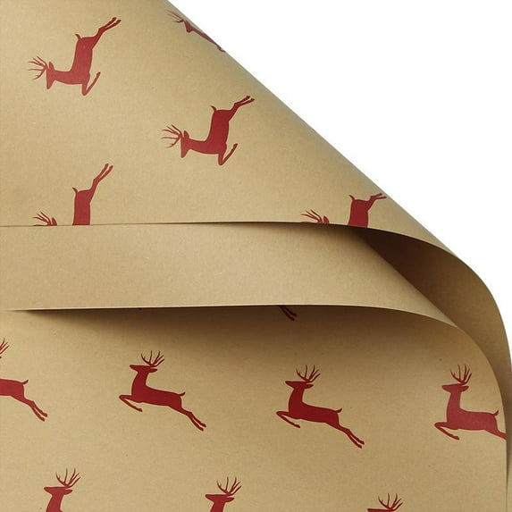 10 Sheets Christmas Wrapping Paper Kraft Paper Christmas Tree Snowflake ...