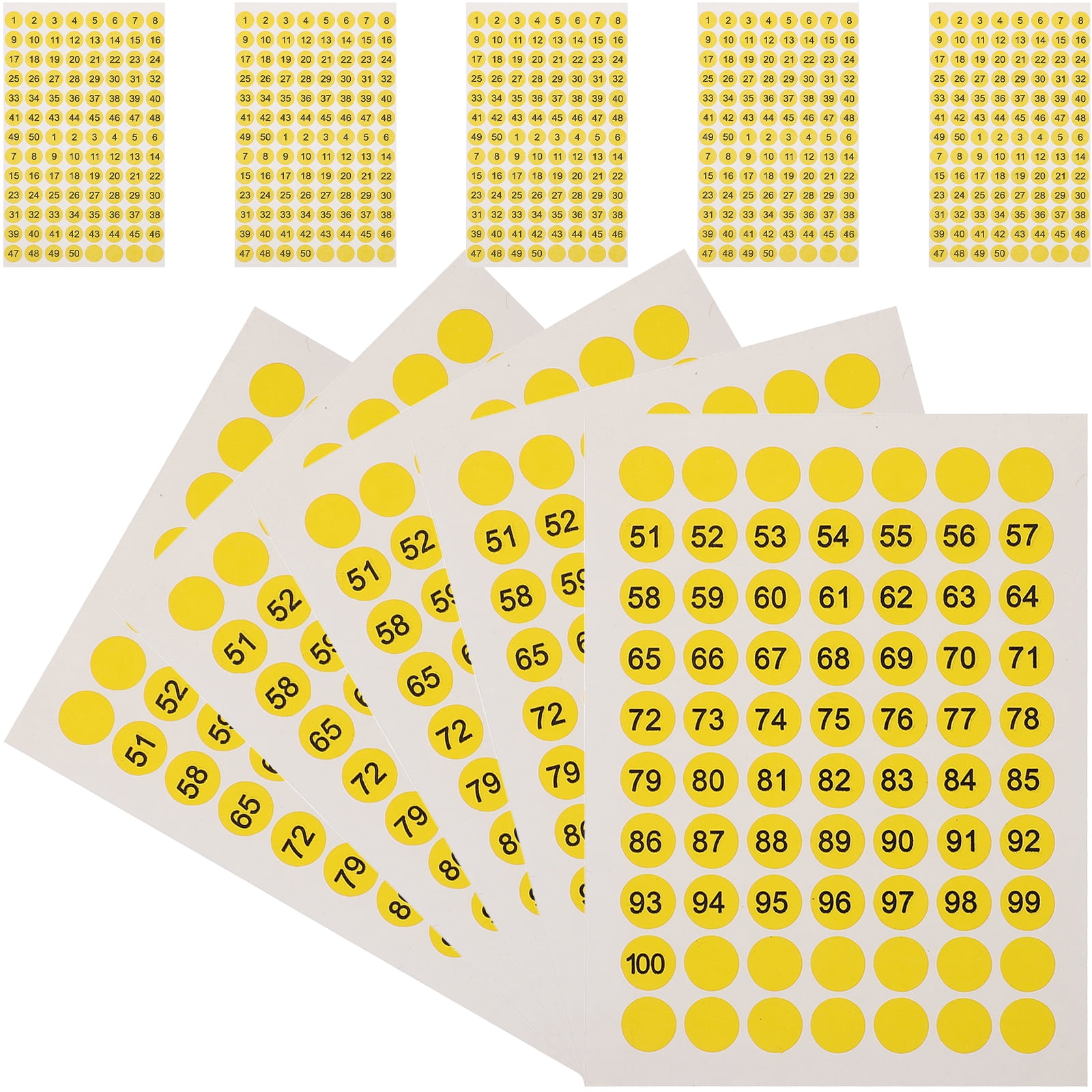 Hytrove Number Labels Black Copperplate Self-Adhesive 10 Sheets 0.39x0 ...