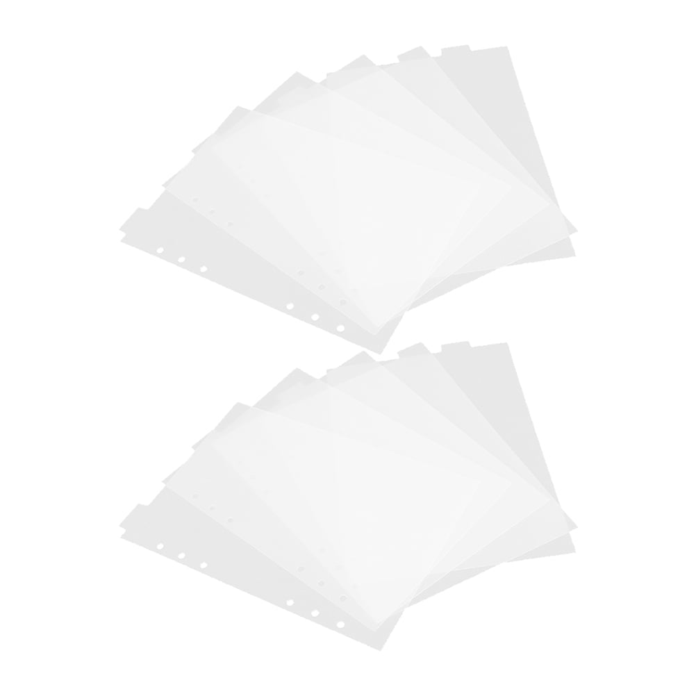 10 Sheets Clear Binder Book Dividers Detachable Tabs Notebook Binder ...