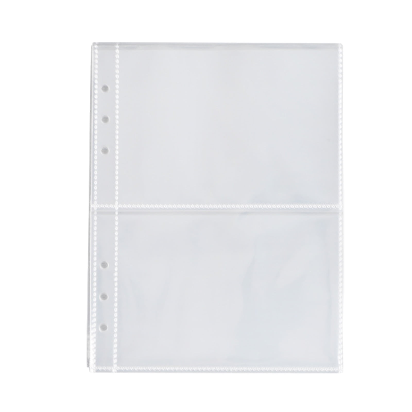 10 Sheets Clear Punched Pocket File Sheet Protector Binders Sleeve ...