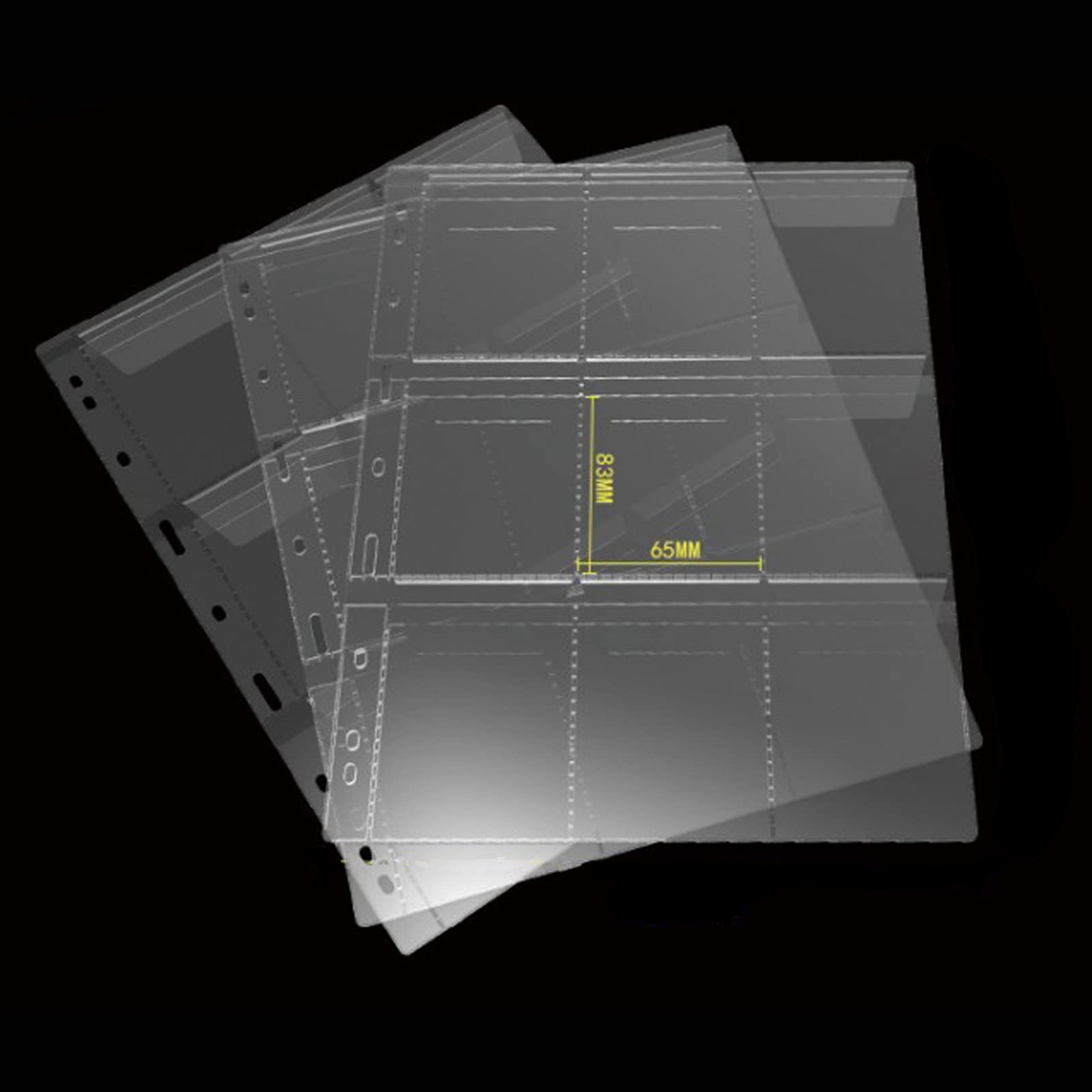 10 Sheets Coin Collection Pages,Coin Binder Inserts Sleeves with 9 Hole ...