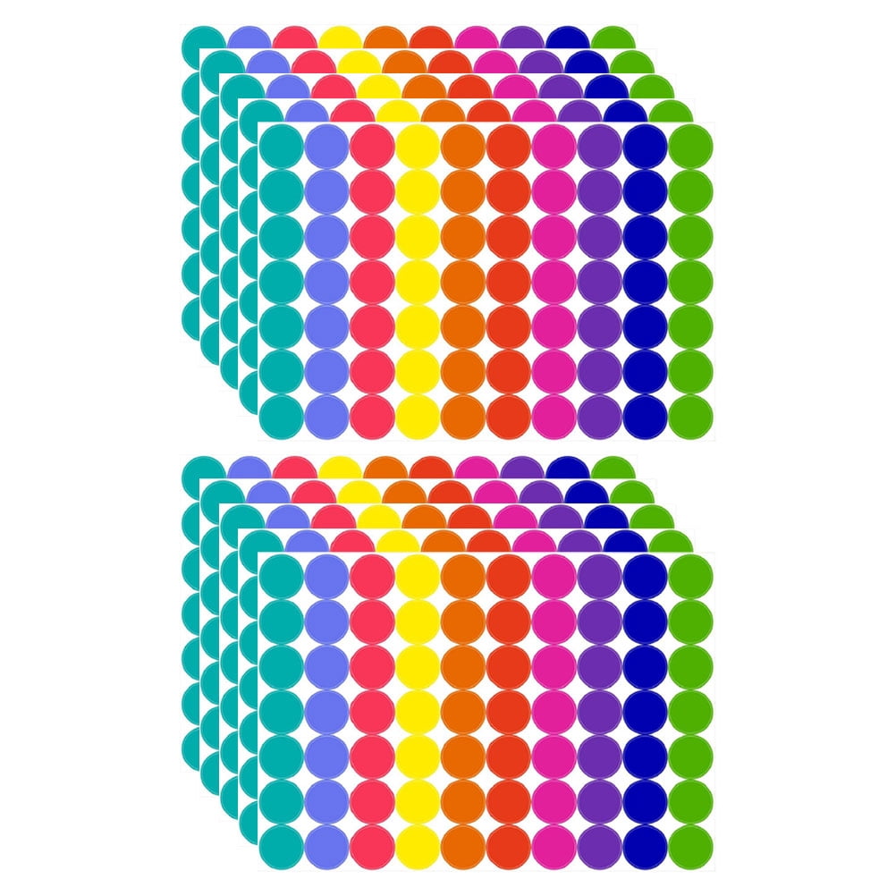 10 Sheets Colorful Dot Stickers for Sealing, Round Small Dot Labels ...