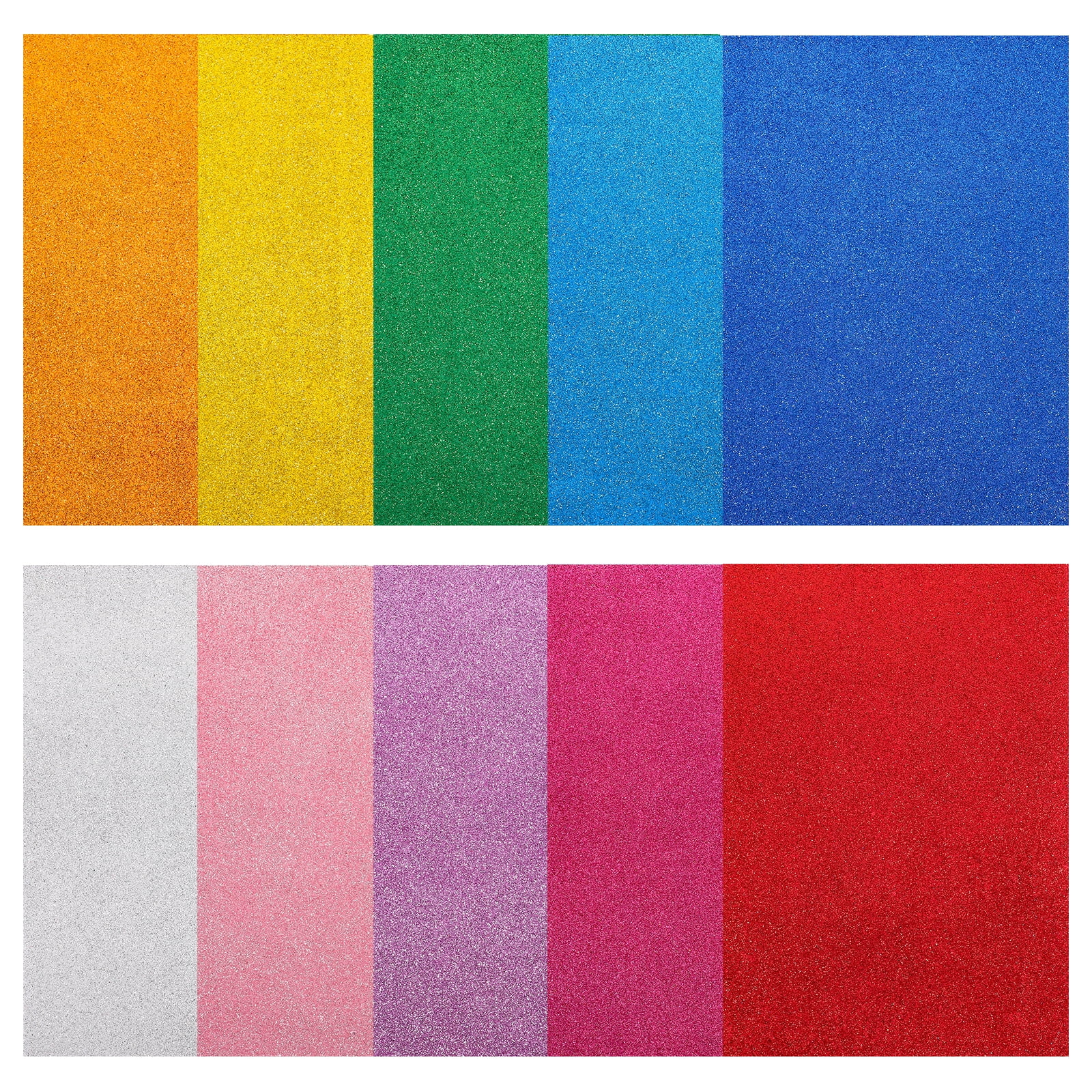 10 Sheets Colored Card Paper Sponge Account Metal Cardstock Colorful ...