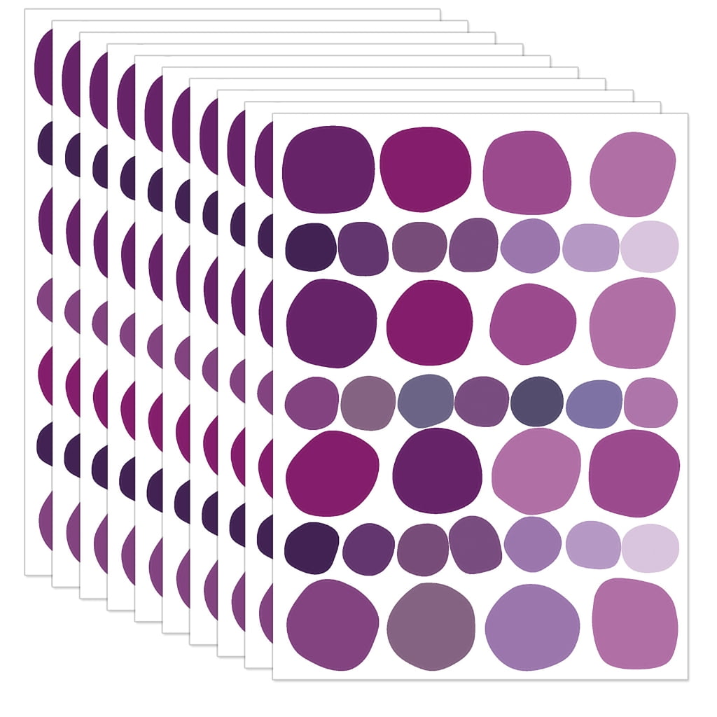 10 Sheets Colorful Dots Wall Decal Removable PVC Wall Sticker Dots ...