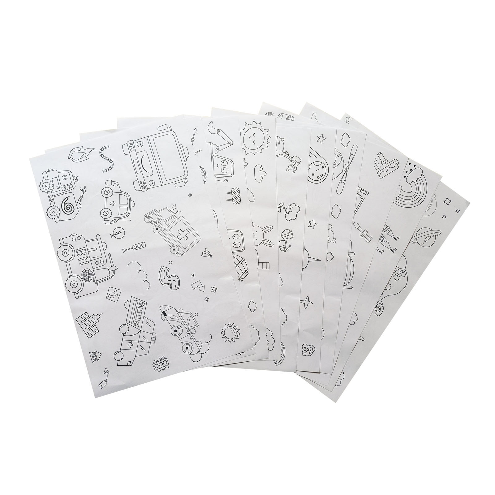 10 Sheets Coloring Papers for Kids, Toddler Drawing Paper, Diy Painting ...