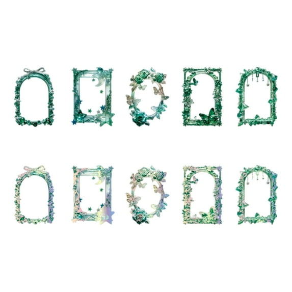 10 Sheets DIY Decorative Sticker Aesthetic Sticker Crystal Museums ...