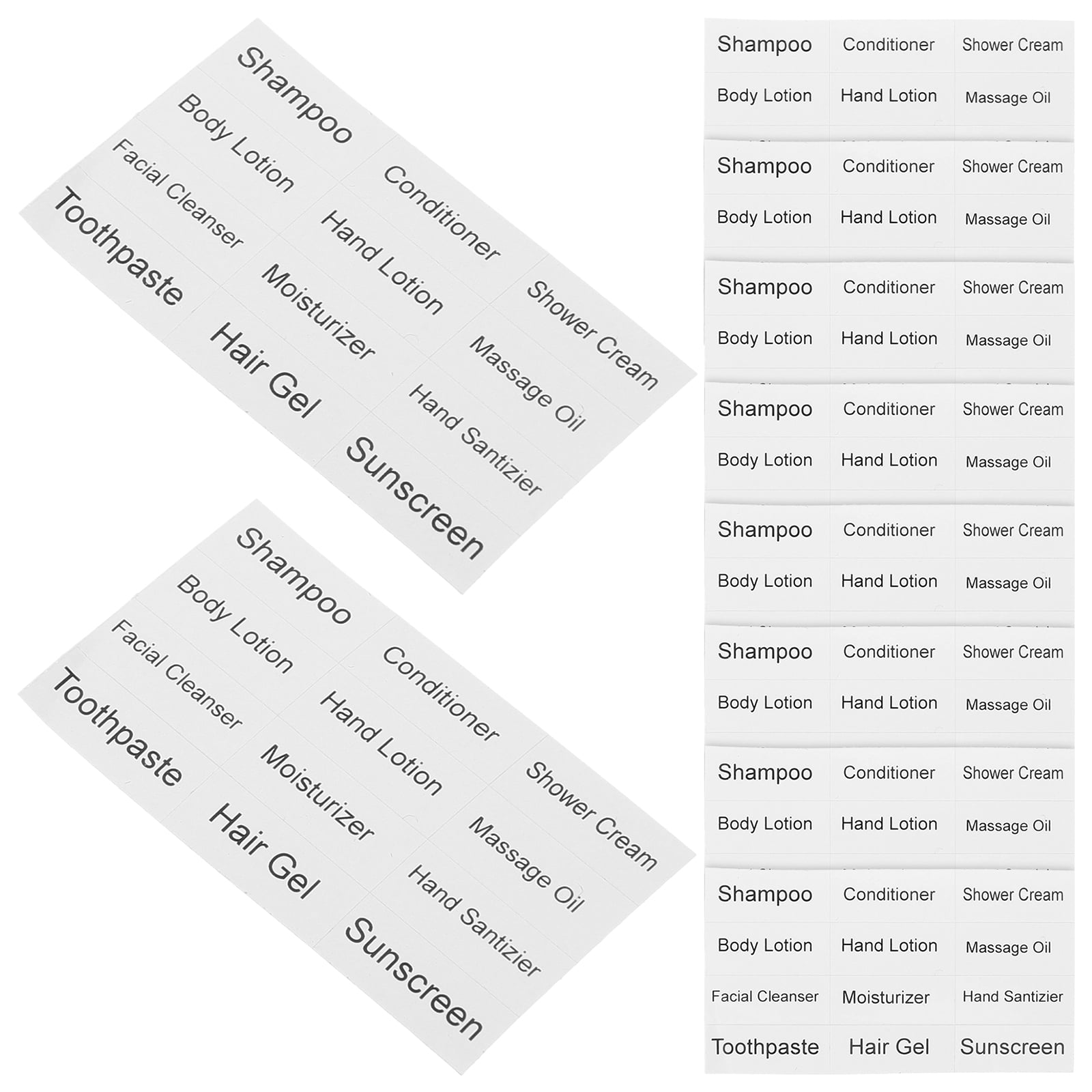 10 Sheets Dispensing Bottle Label Sub Labels Sticker Traveling ...