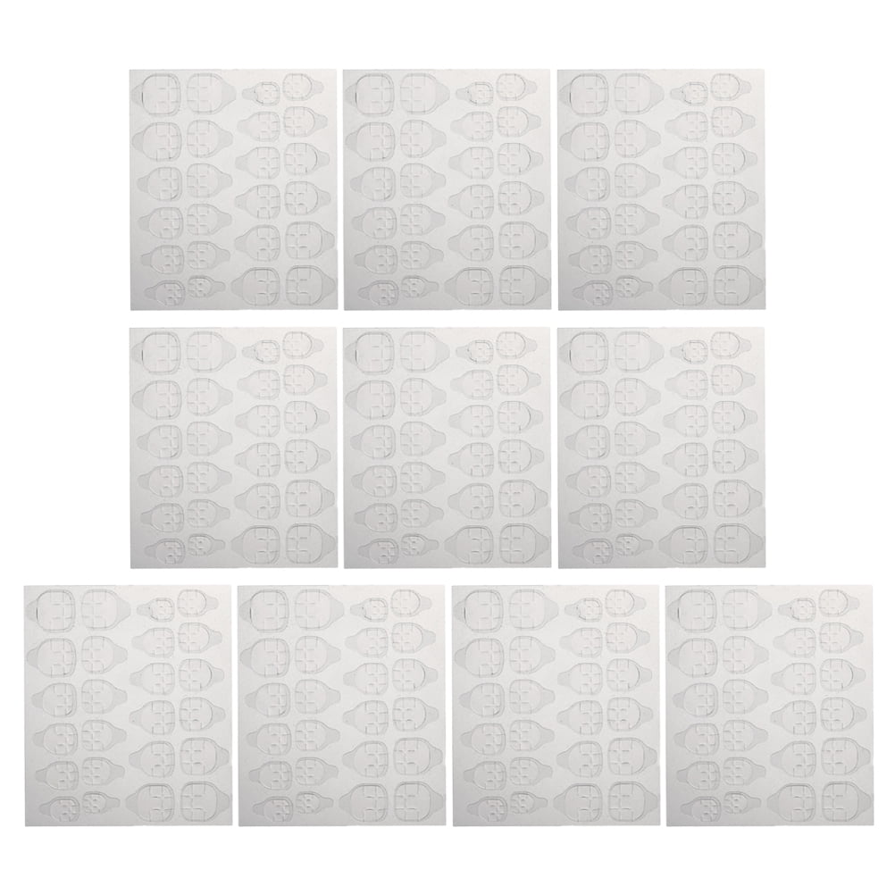 10 Sheets Disposable Quick Nail Art Sticker Transparent Adhesive ...
