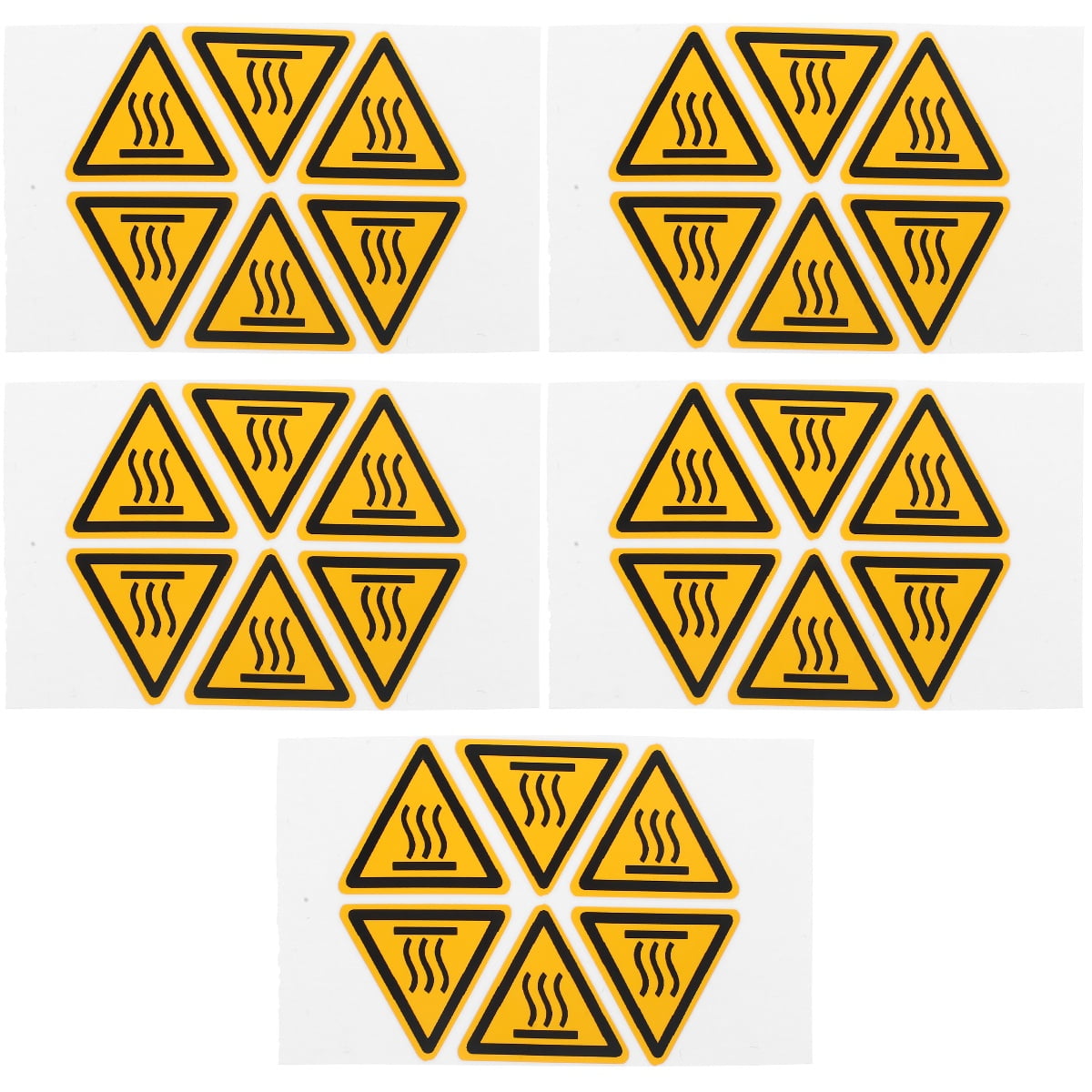 10 Sheets Do Not Touch Warning Signs High Temperature Danger Labels Hot ...