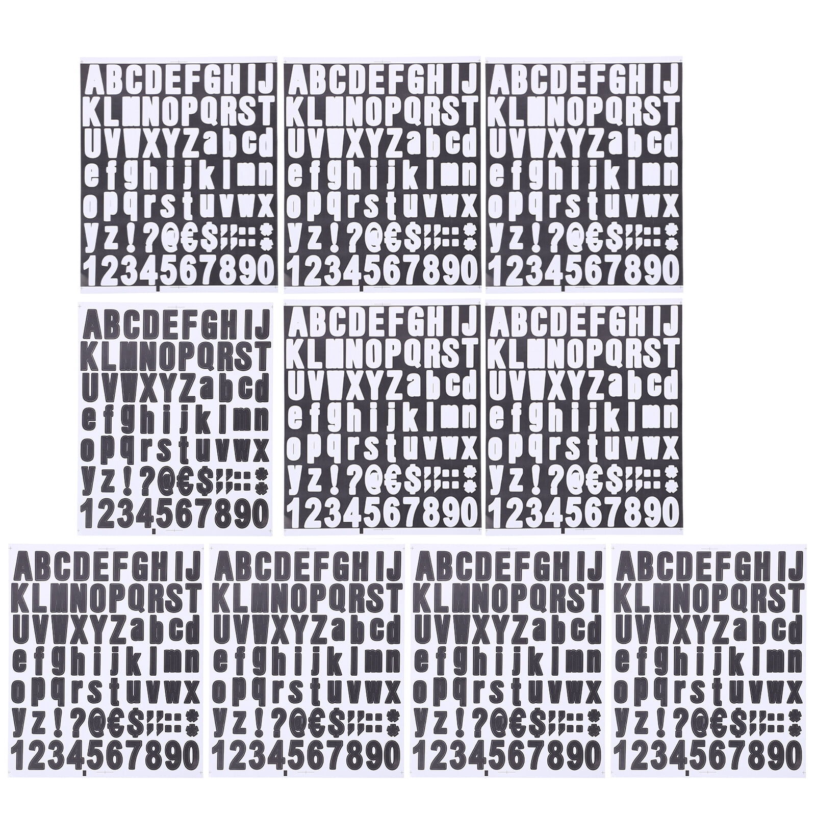 10 Sheets House Numbers for outside Letter Stickers Adhesive Stickers ...