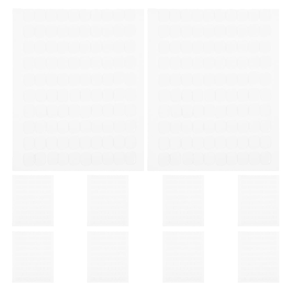 Worgeous 10 Sheets Clear Double Sided Gel Glue Adhesive Stickers for ...