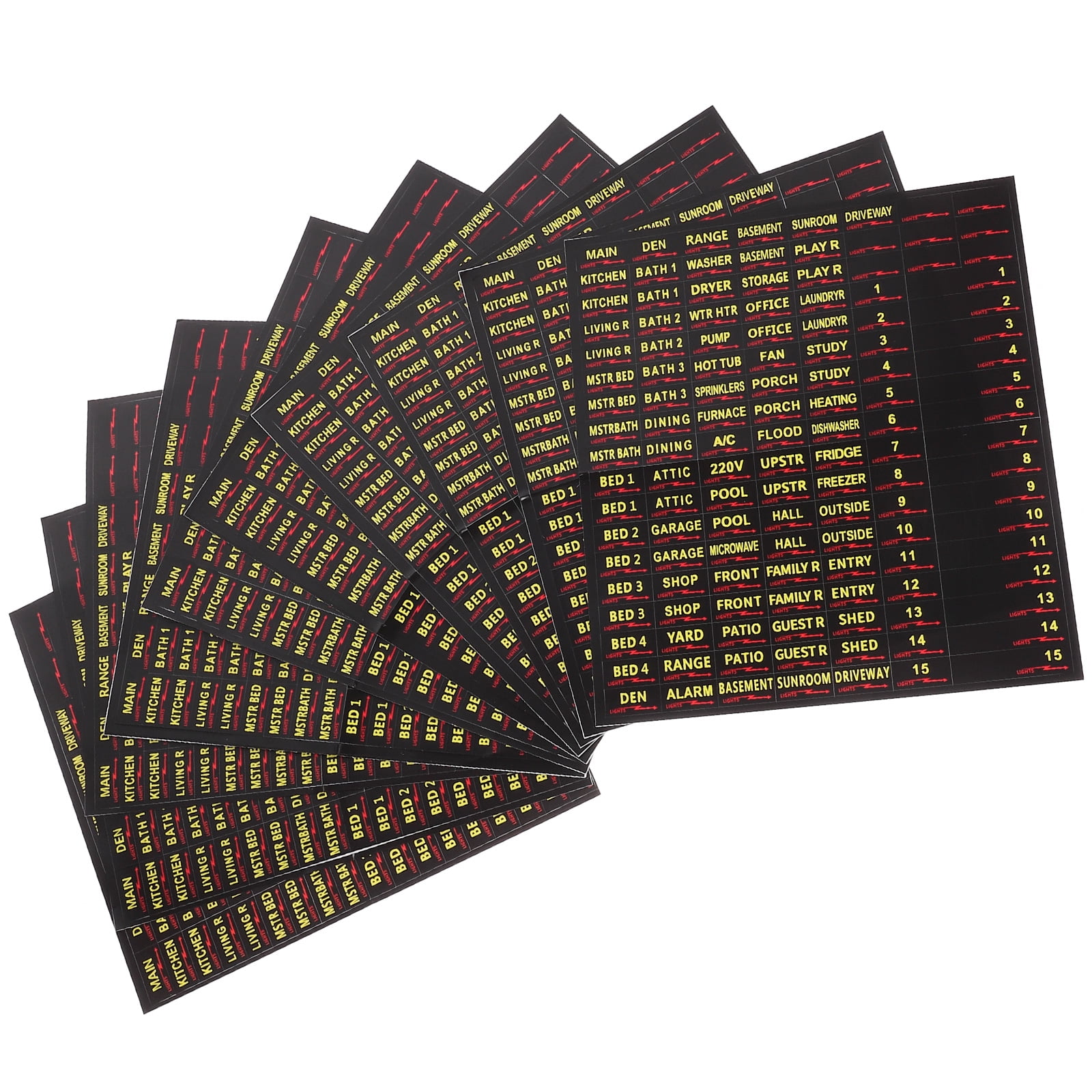 Electrical Box Labels with Self Adhesive Stickers for Easy ...