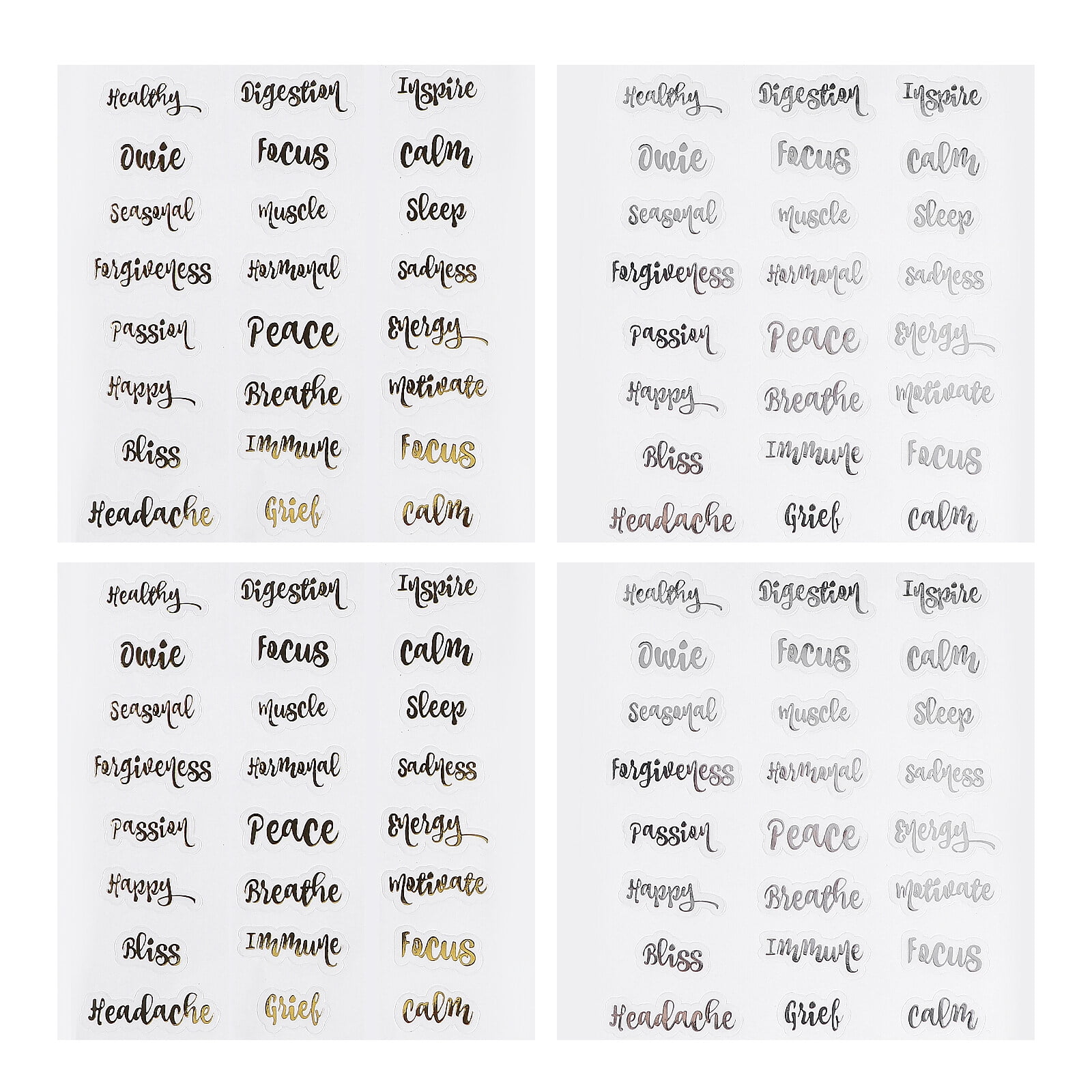 10 Sheets Essential Oil Stickers Decor Bottle Sticker Waterproof ...