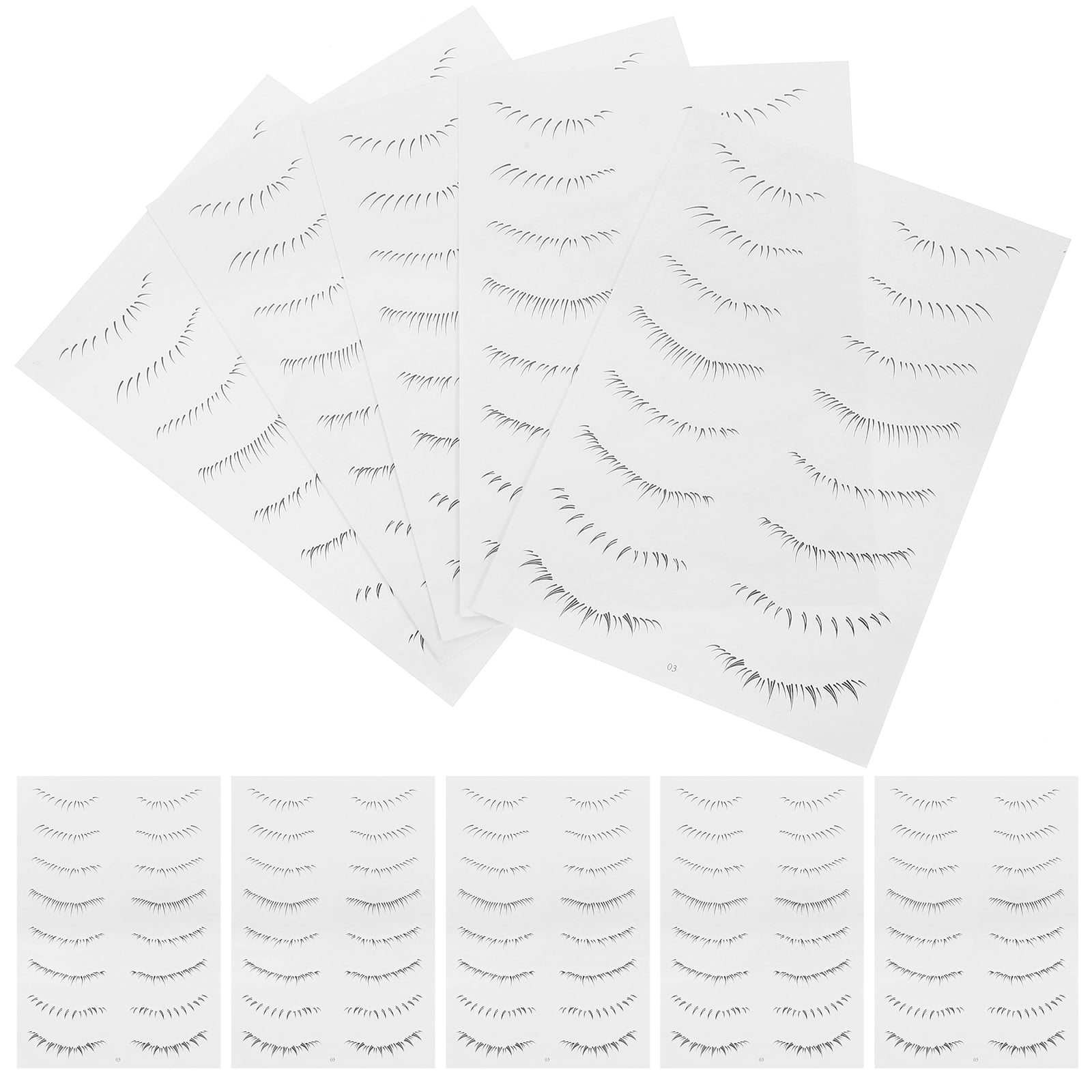 10 Sheets Eyelash Tattoo Stickers for Lower Eyelash Shaping Makeup ...