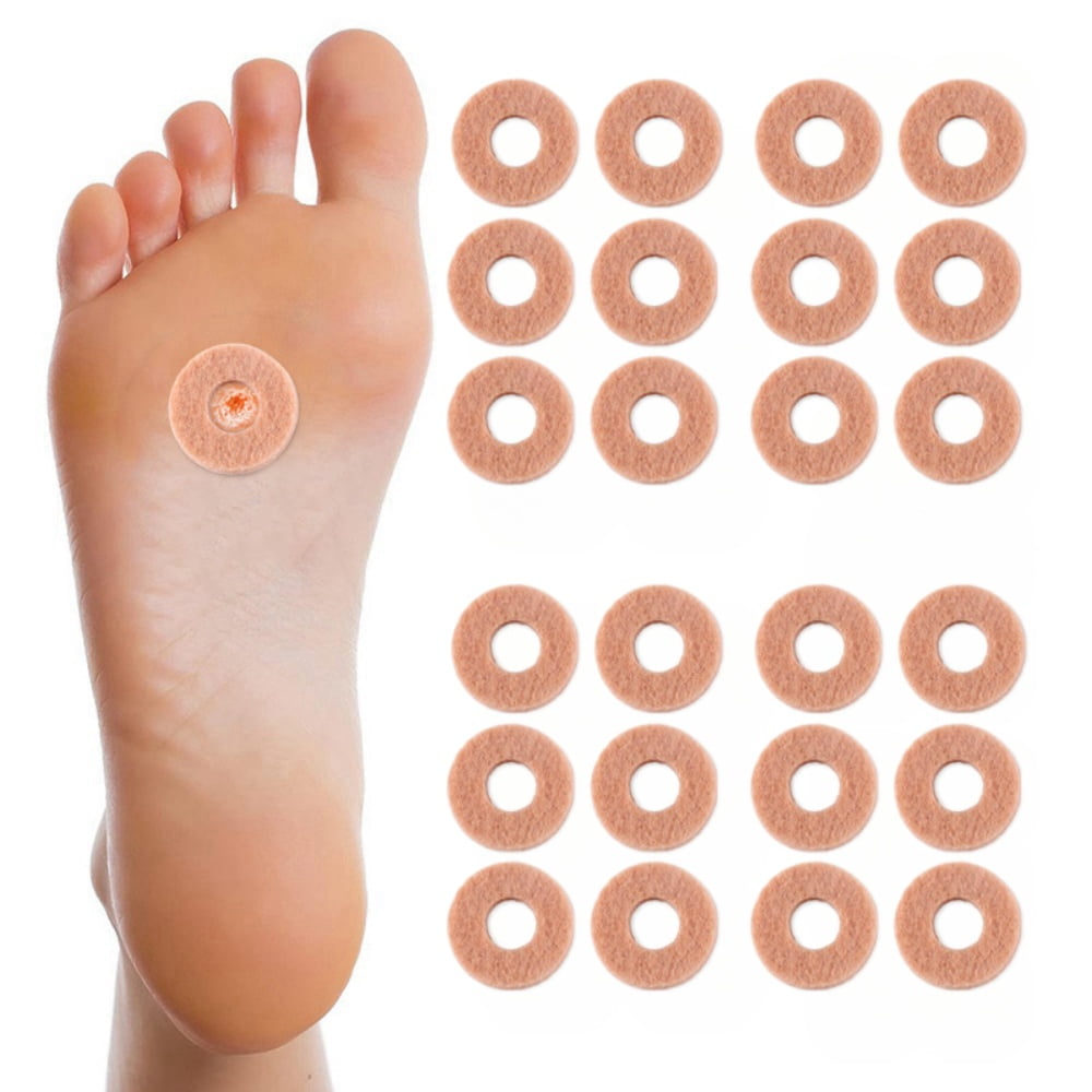 10 Sheets Felt Callus Cushions for Bottom of Foot Round Feet Corn Pads ...