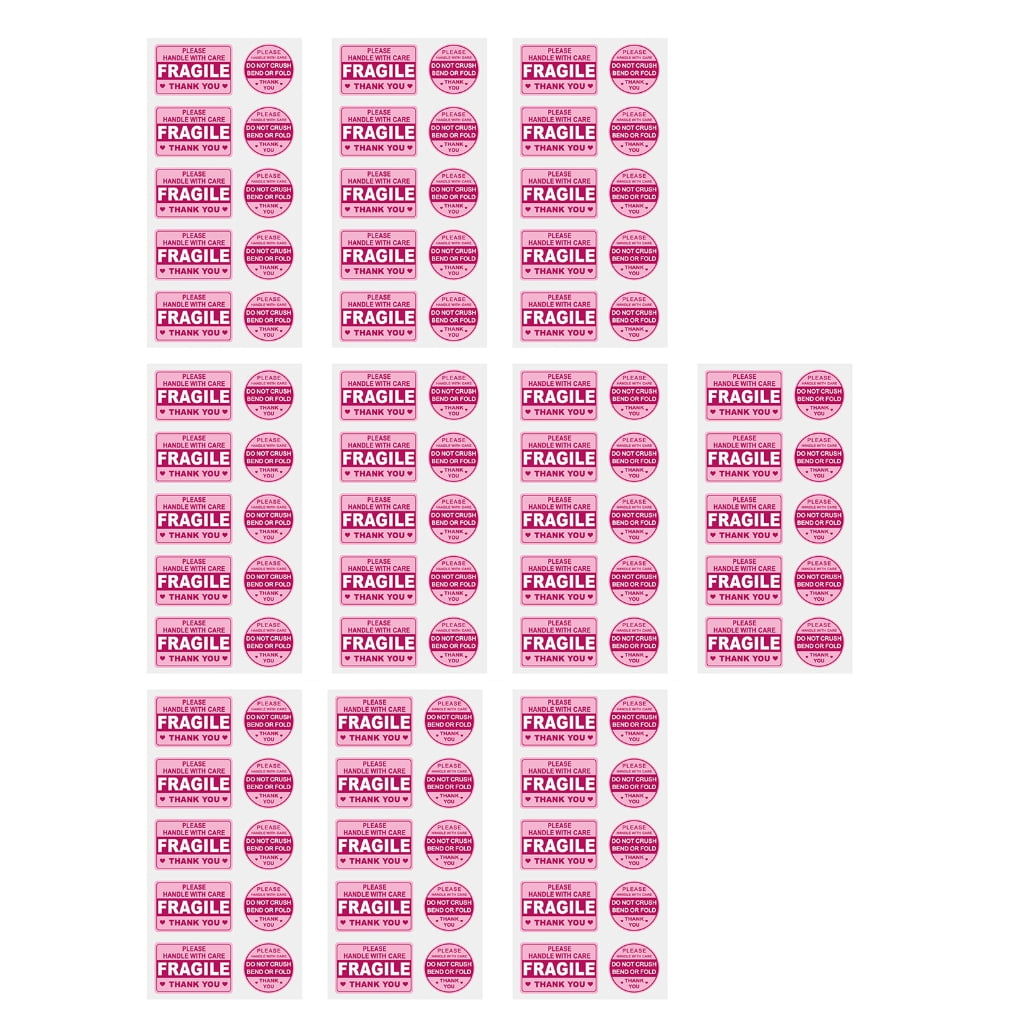 10 Sheets Fragile Warning Labels Fragile Handle with Care Fragile ...