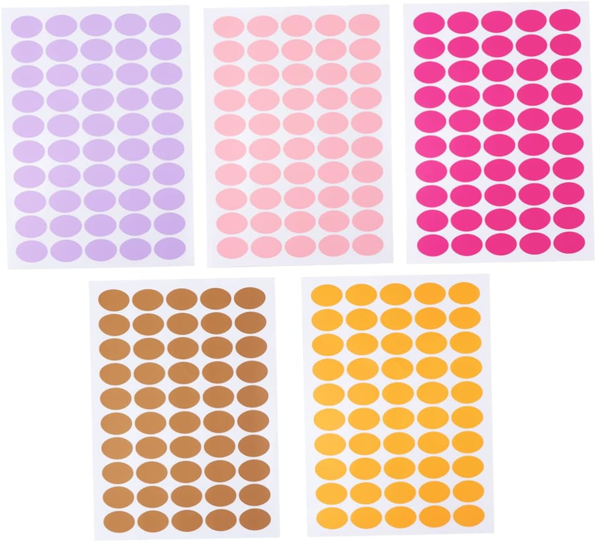 10 Sheets Gift Tag Round Labels Round Stickers Small Oval Stickers ...