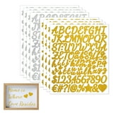 10 Sheets Glitter Letter Stickers Self Adhesive Waterproof Alphabet ...