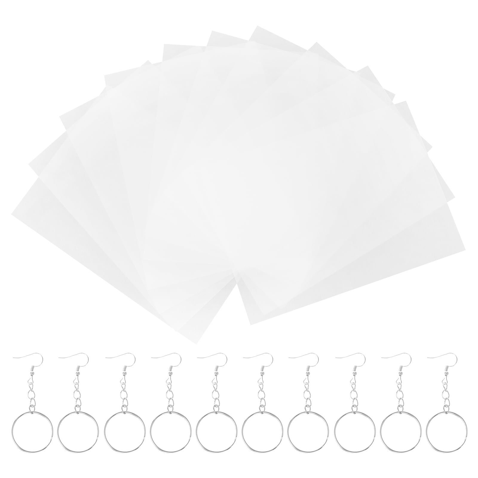 10 Sheets Heat Shrink Sheets Chains DIY Heat Shrink Film Size 1 ...