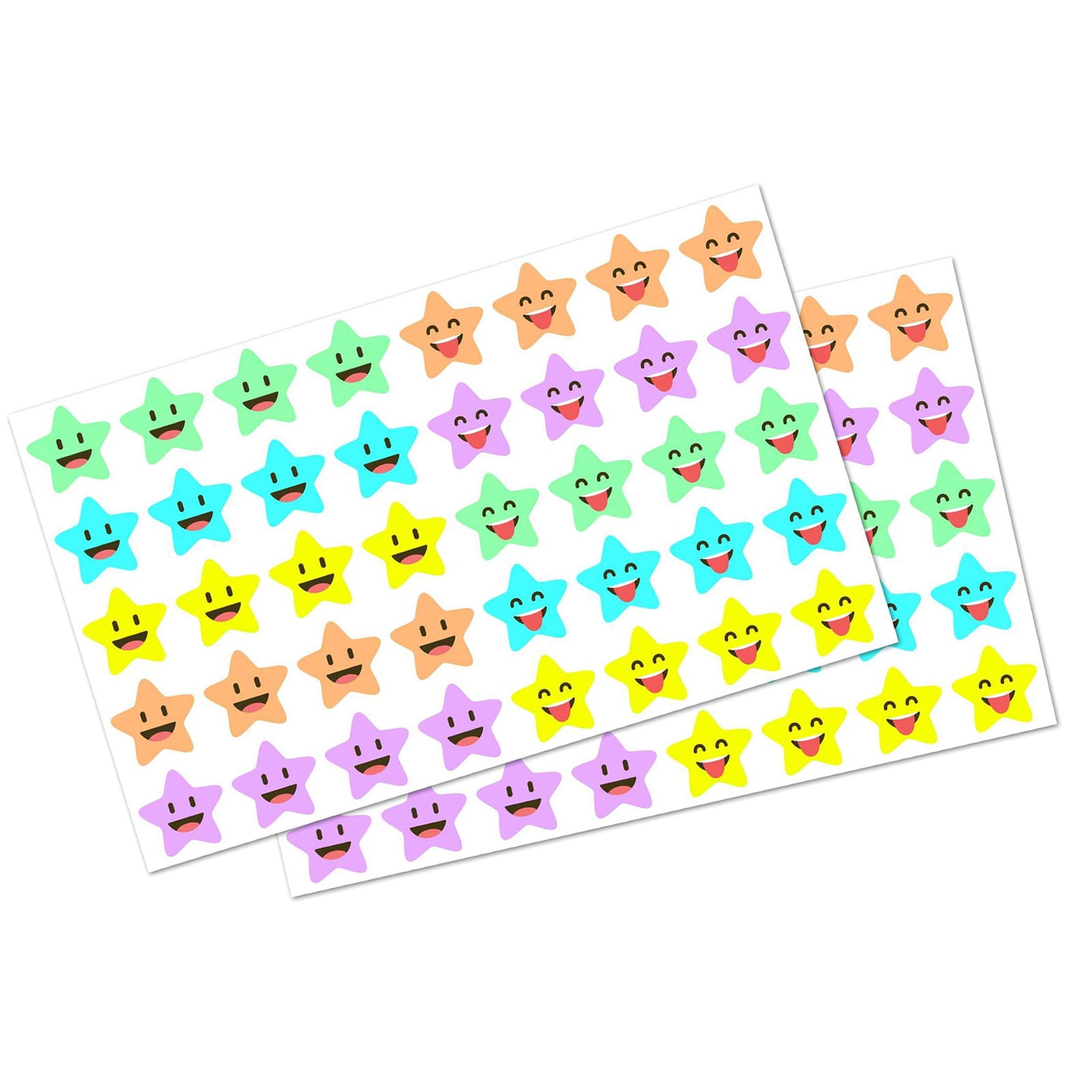 10 Sheets Happy Faces Sticker Reward Sticker Gift Sticker Decorative ...