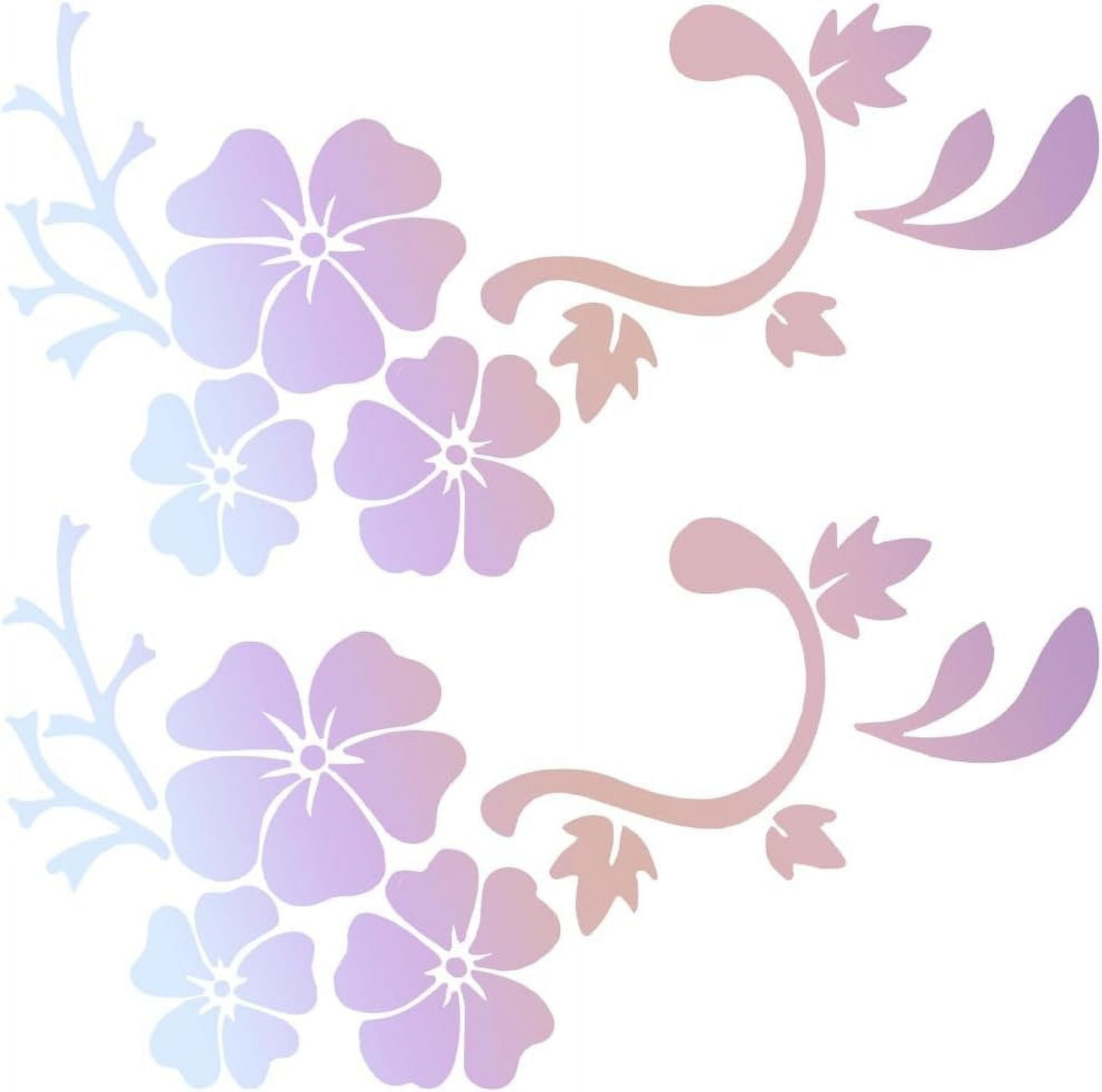 10 Sheets Hibiscus Flower Car Sticker Colorful Hawaiian Stickers and ...