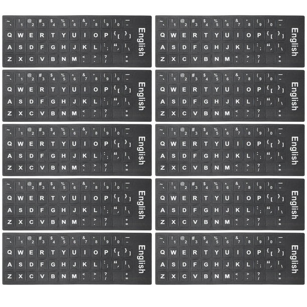 10 Sheets Keyboard Sticker English Keyboard Letter Sticker Language ...