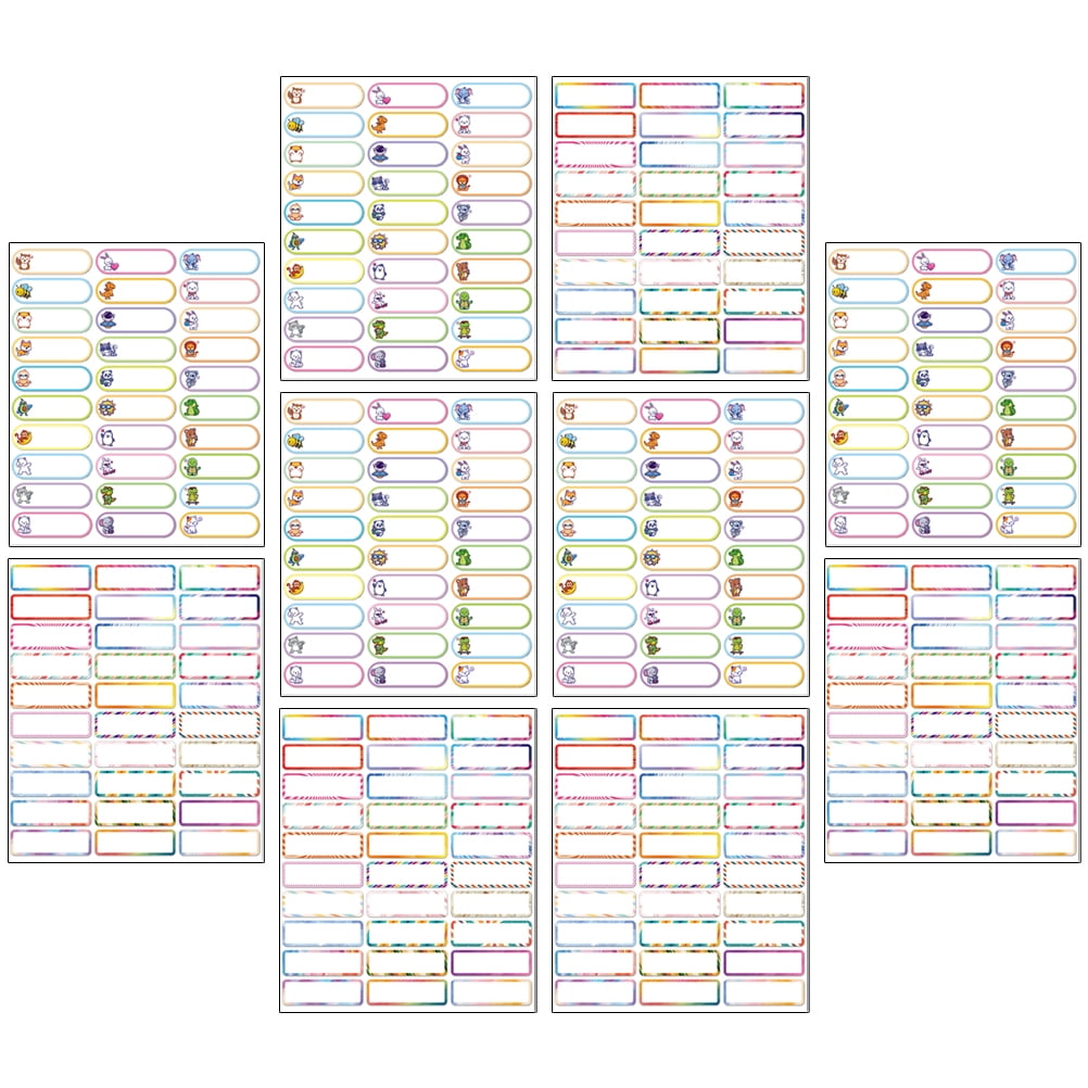 10 Sheets Label Stickers Name Tag Sorting Stickers Student Office 6X1 ...