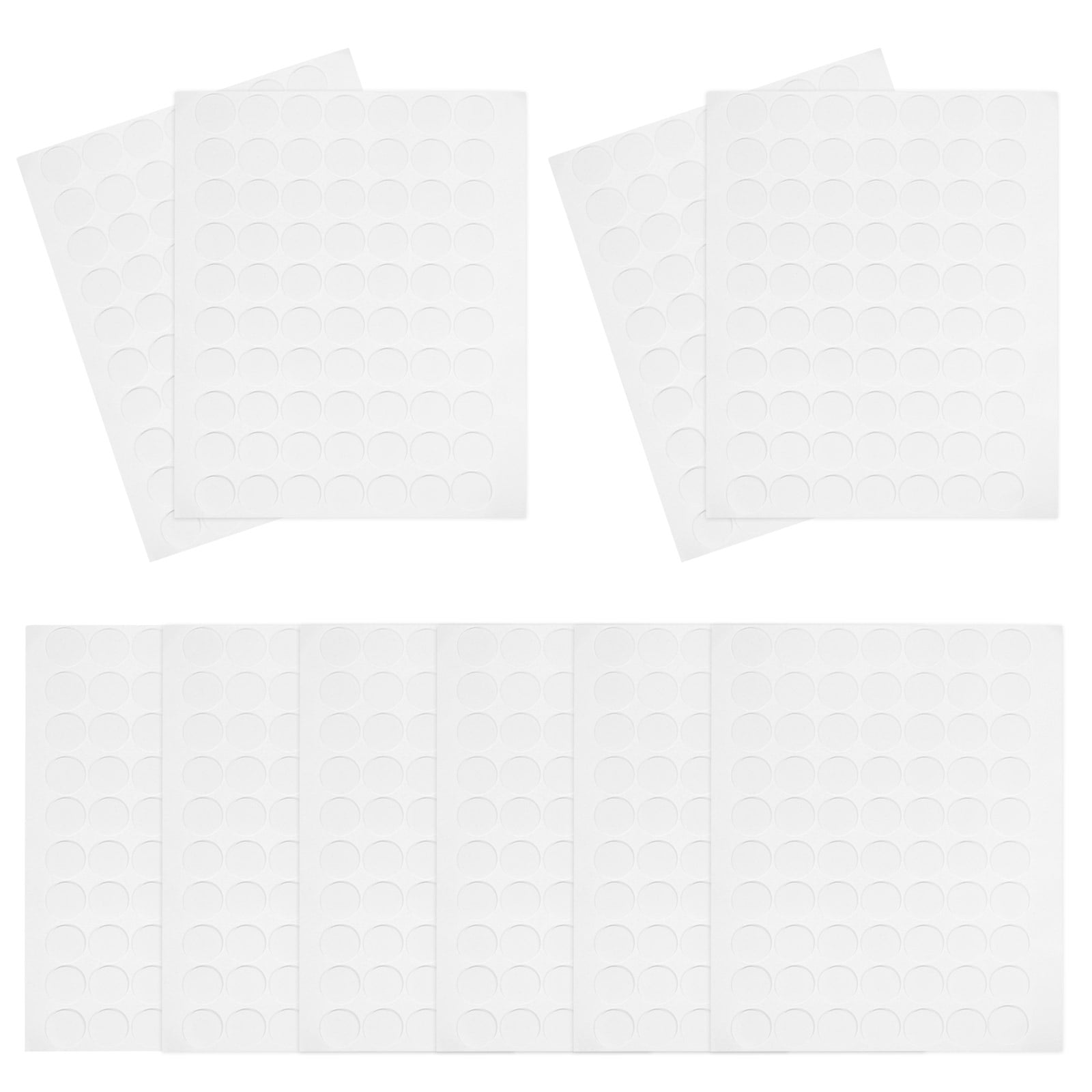 10 Sheets Labels Stickers Craft Sticky Tools Double Side Round Glue ...