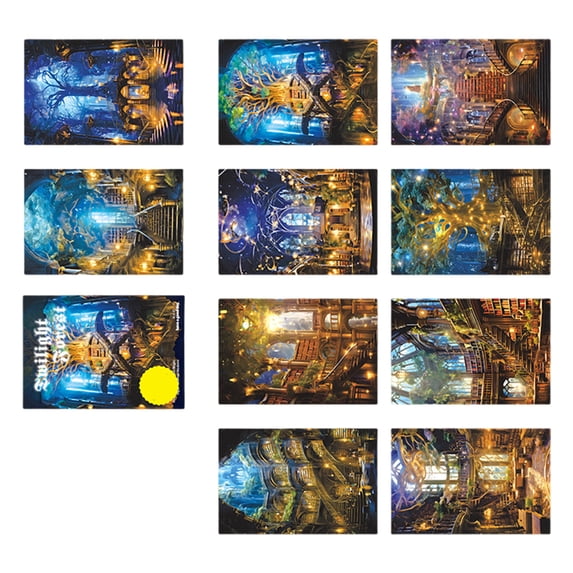 10 Sheets Landscape Sticker Decorative Sticker Scrapbook Sticker ...