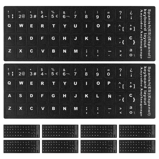10 Sheets Laptop Keyboard Stickers Lettering Keyboard Stickers Notebook ...