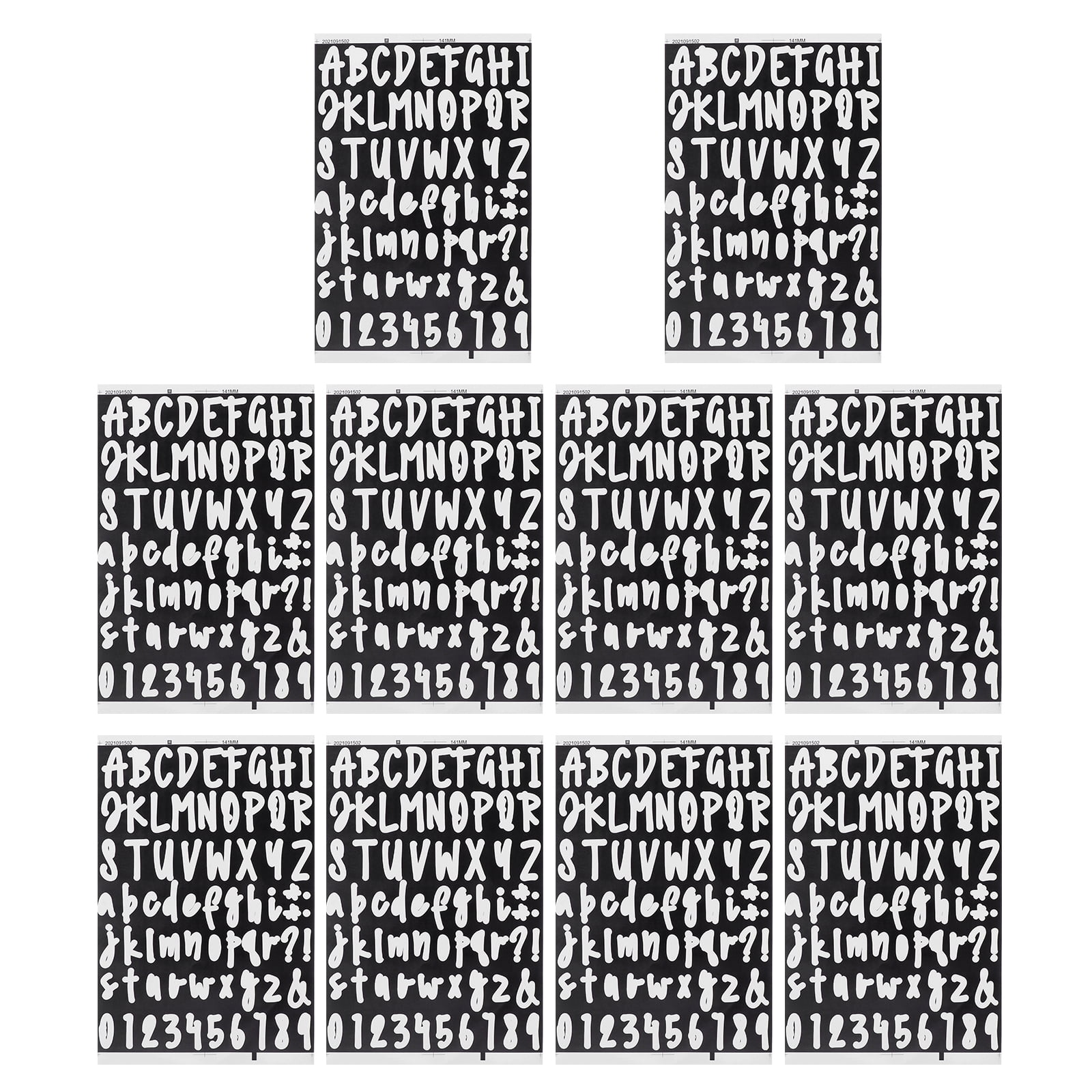10 Sheets Letter Label Sticker Adhesive Mailbox Numbers Labels Nail ...