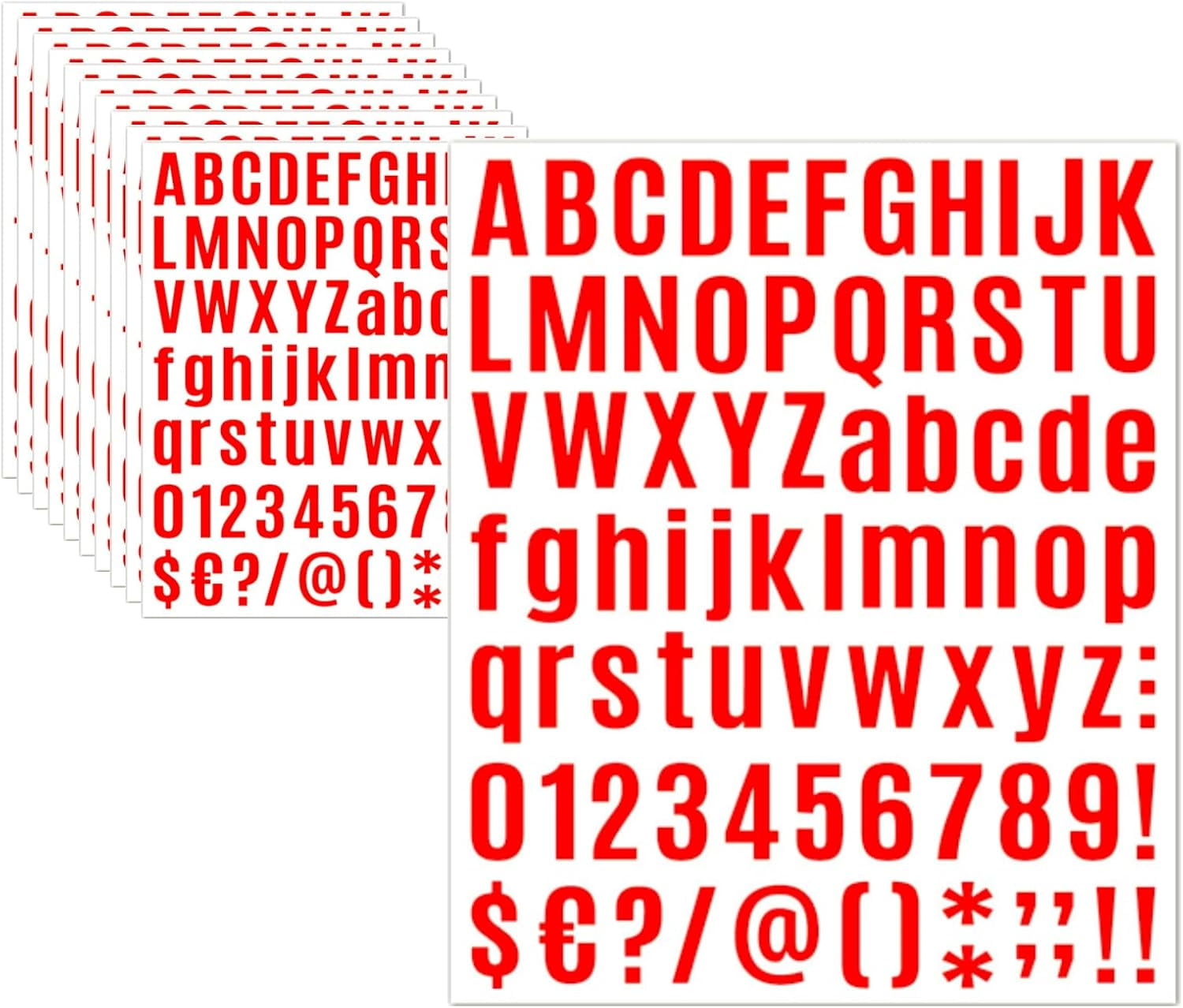 10 Sheets Letter Stickers Alphabet Stickers 1 inch Vinyl Self-Adhesive ...