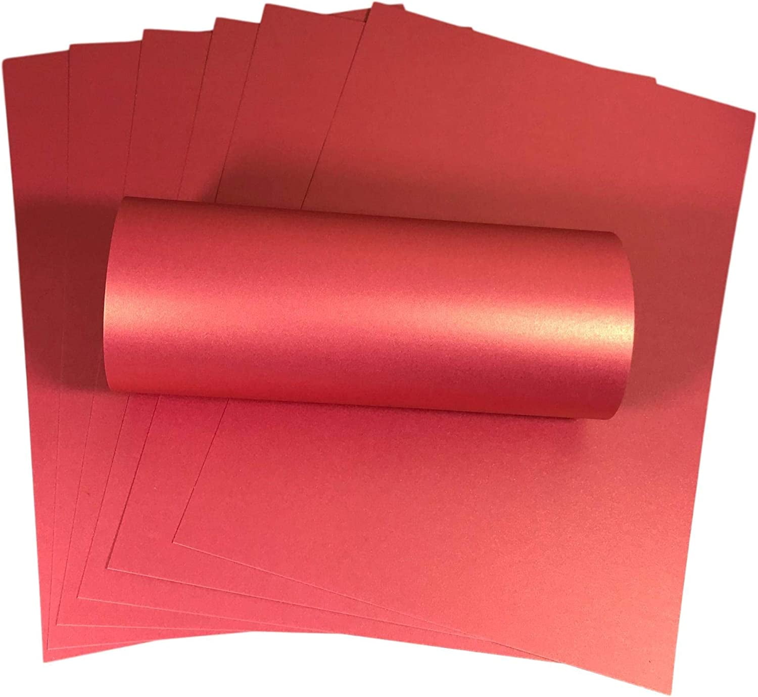 10 Sheets Magenta A4 Card With Gold Pearlescent Shimmer Decorative One ...