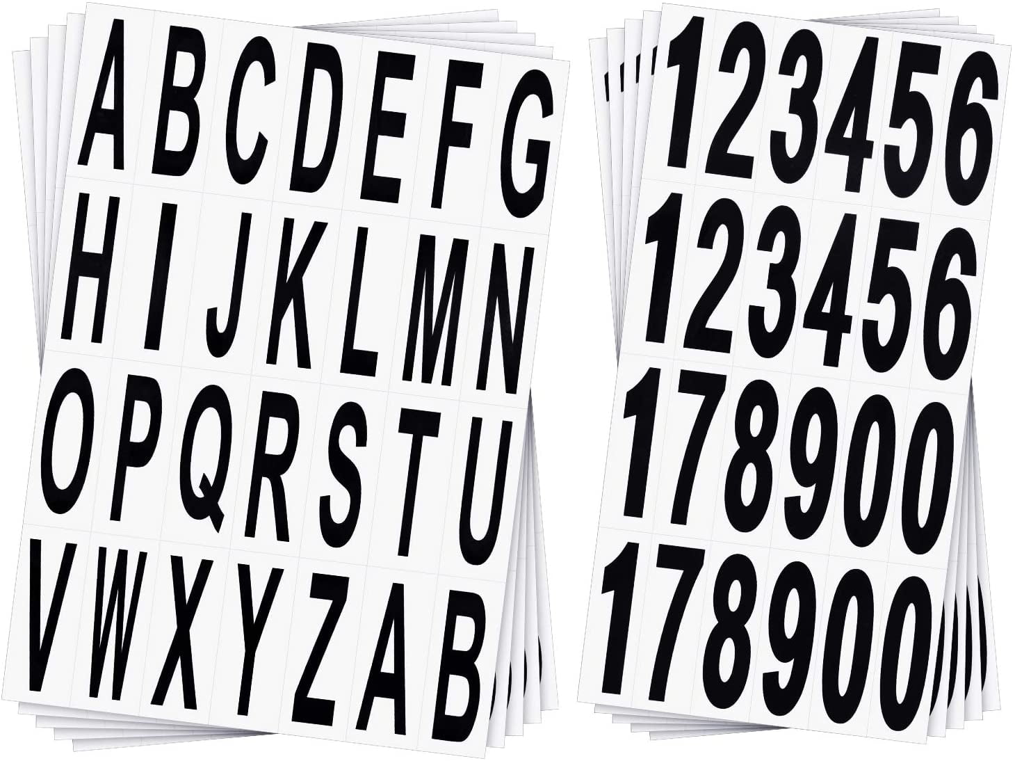 10 Sheets Mailbox Numbers and Letters Stickers for Outside Stick on ...