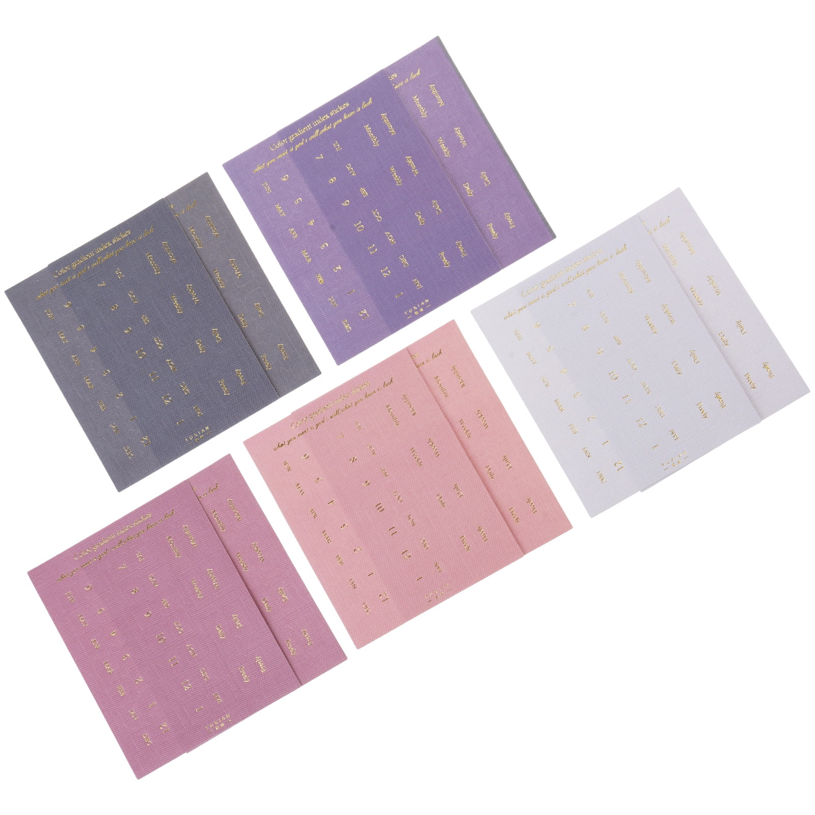 10 Sheets Monthly Tabs Indexed Sticker Colorful Monthly Separator Tabs ...