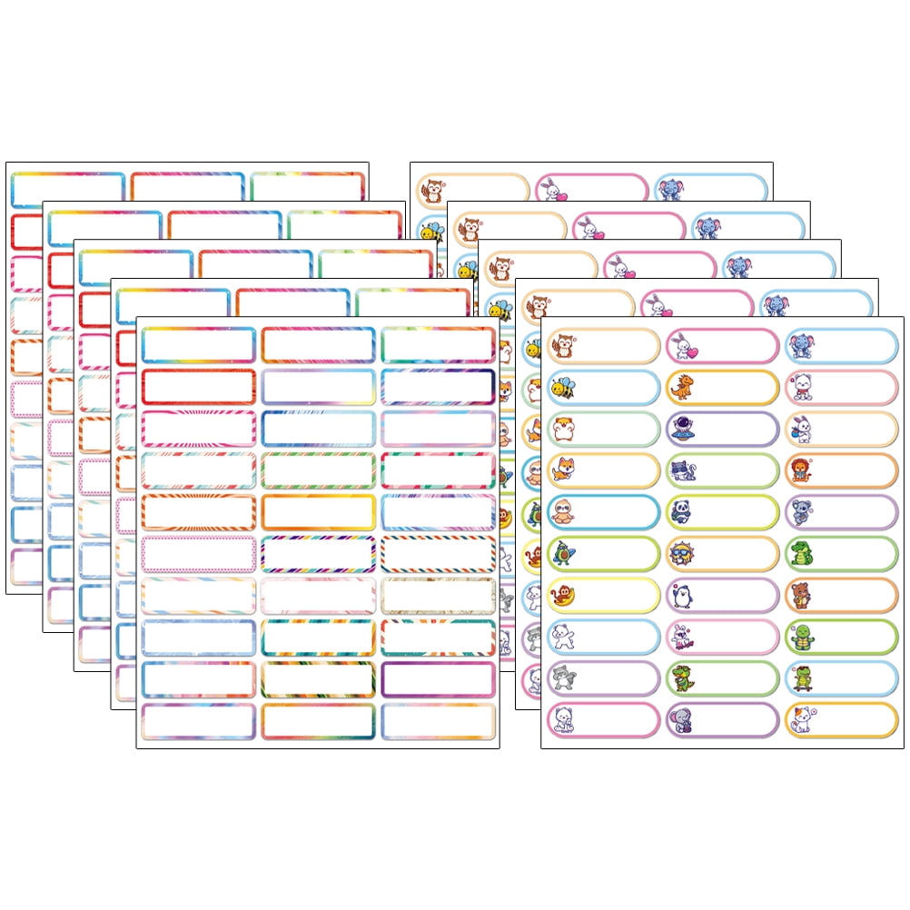 LEORX Writable Name Tags with Adhesive Labels for Decor Assorted Color ...