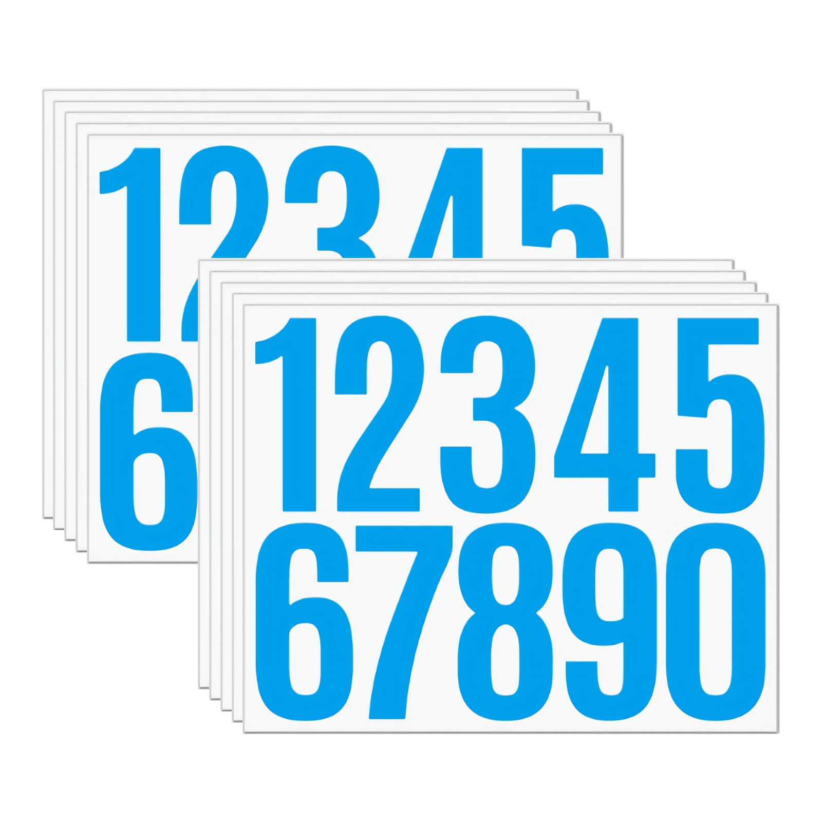 10 Sheets Number Stickers, 100 PCS Self-AdhesiveVinyl Numbers Kit for ...