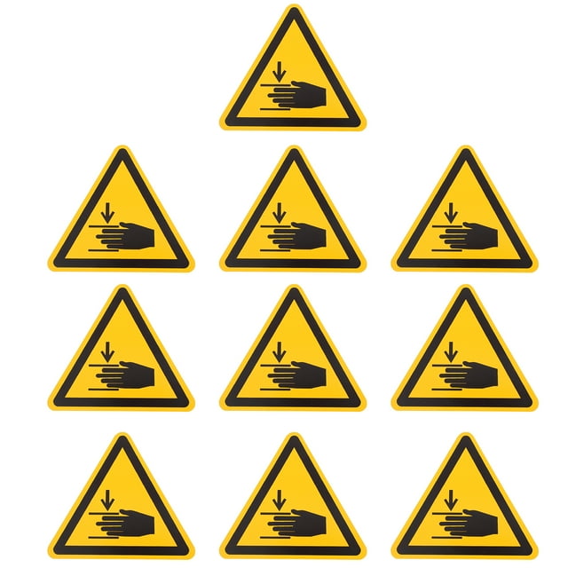 10 Sheets Of Caution Sticker Security Sticker Caution Danger Sign ...
