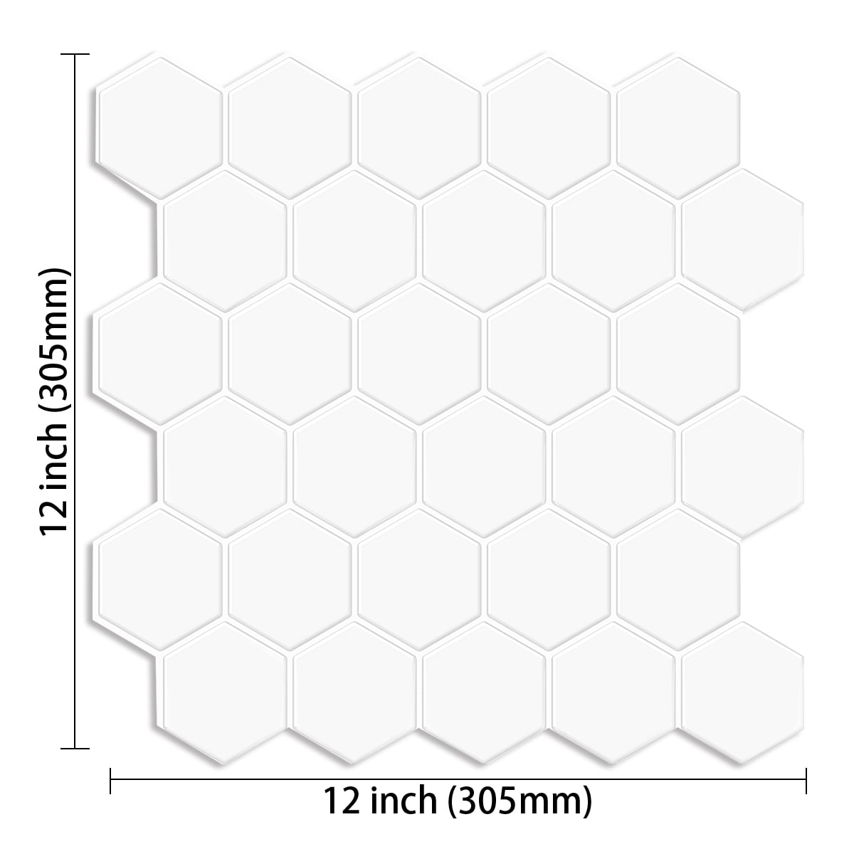 10 Sheets Peel and Stick Hexagon Wall Sticker Self Adhesive Wallpaper ...