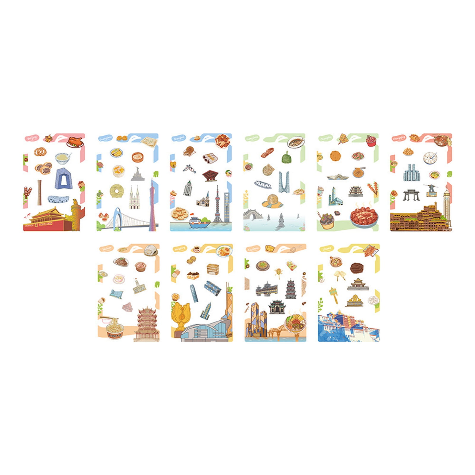 10 Sheets Photo Instants Films Stickers Photo Border Stickers ...