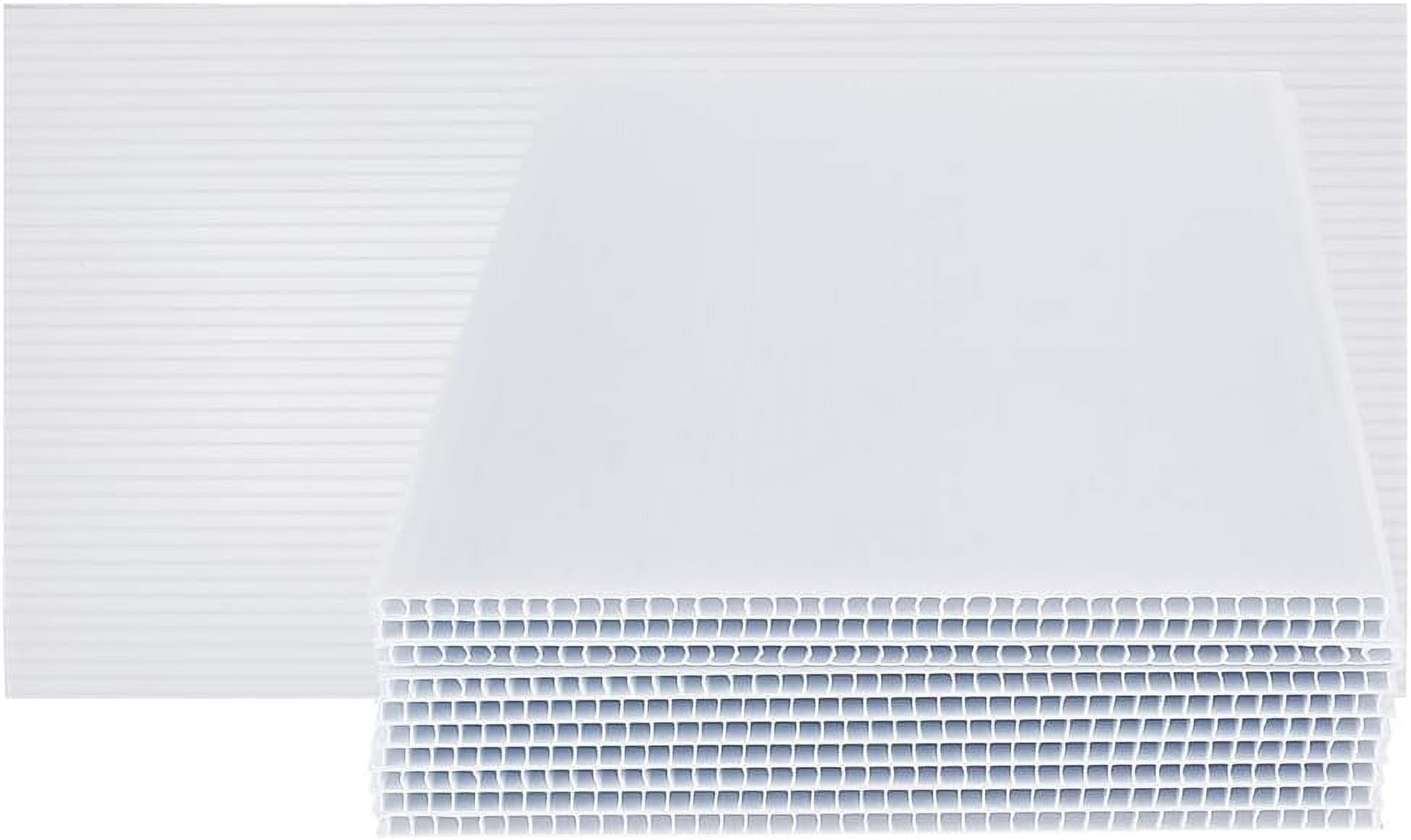 10 Sheets Plastic Board Sheet 15.3x30cm White Corrugated Plastic Sheets ...