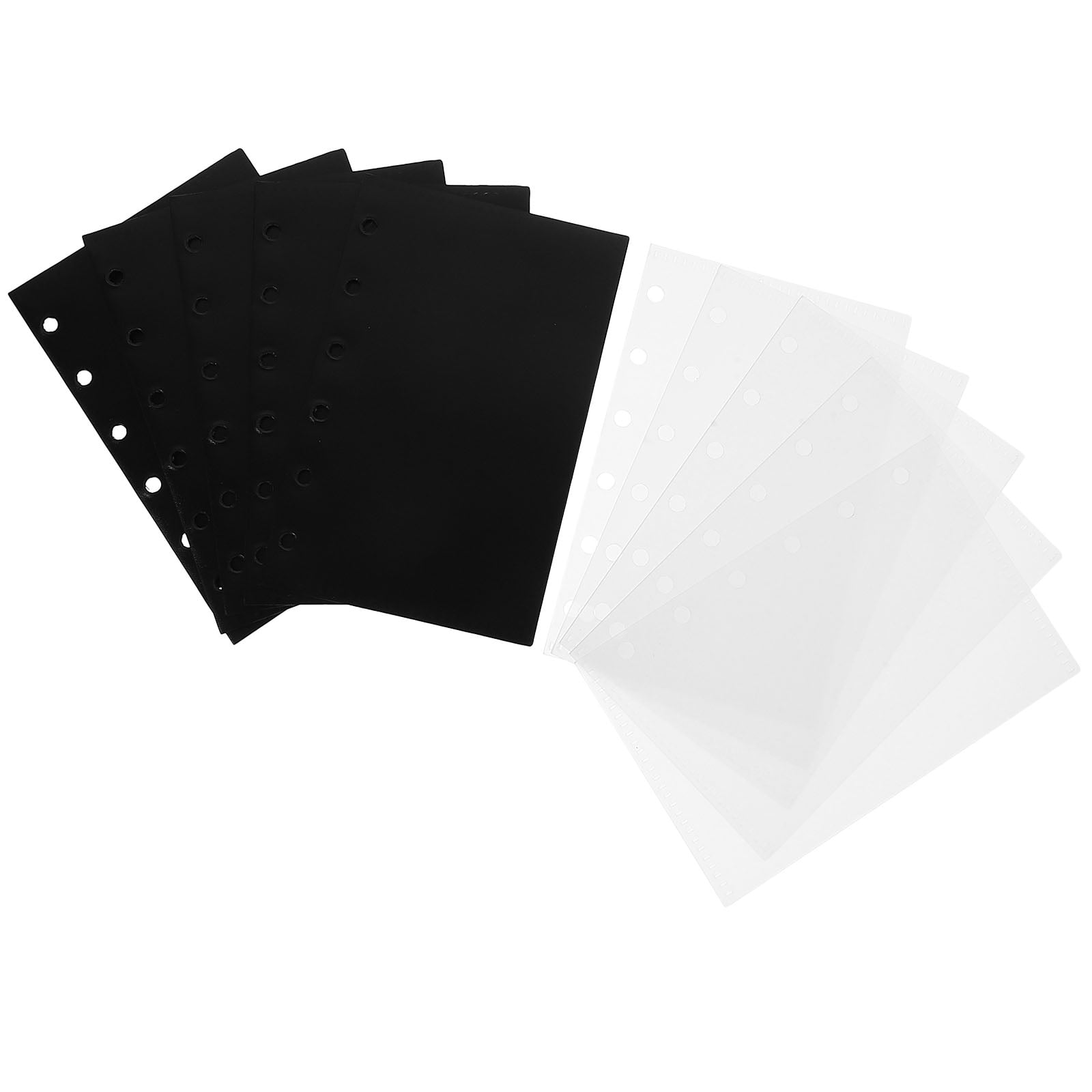 WYN 10 Sheets Binder Pockets 6-Hole Plastic Binder Folder Loose Leaf Bags for Files Documents ...