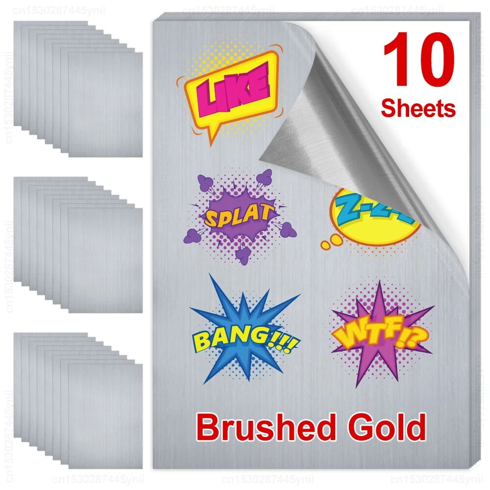 10 Sheets Printable Vinyl Sticker Paper Waterproof A4 Transparent Copy ...