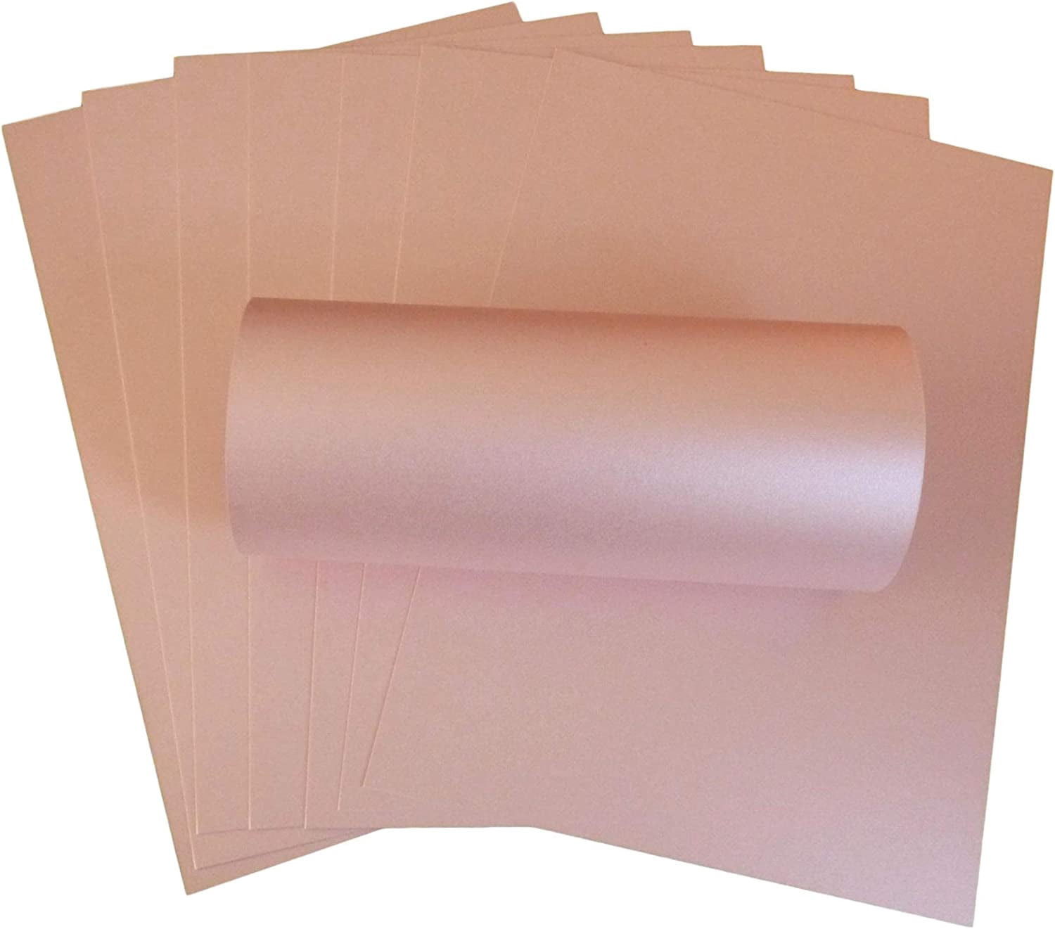10 Sheets Rose Silver Pink A4 Card Pearlescent Shimmer Decorative ...