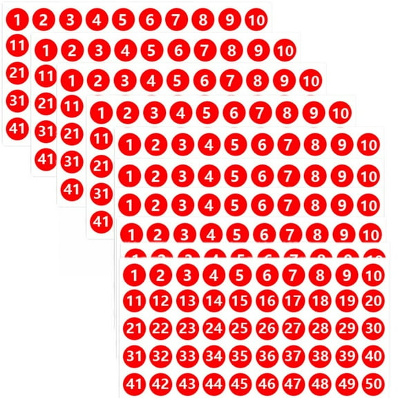 Number Stickers 1 10