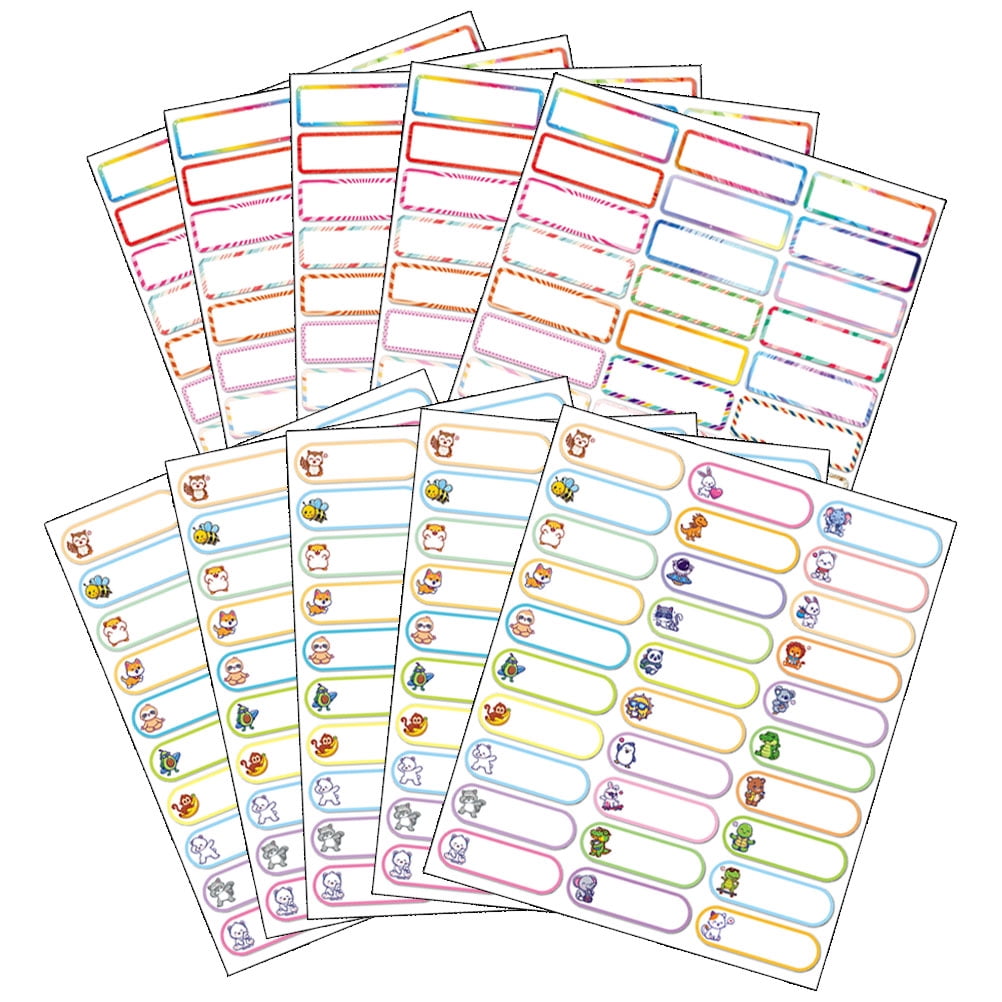 10 Sheets School Labels for Name Tag Classifying Stickers Storage ...