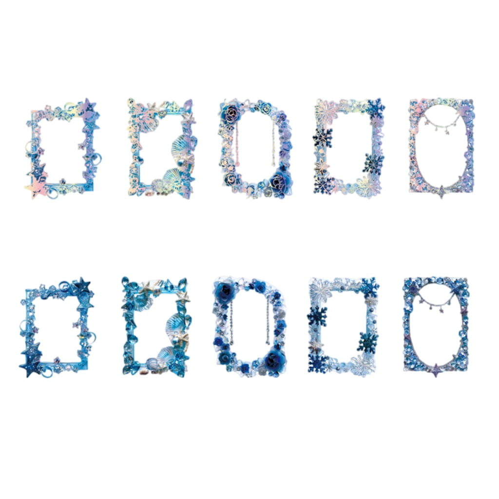 10 Sheets Scrapbook Sticker Aesthetic Sticker Border Sticker Crystal ...